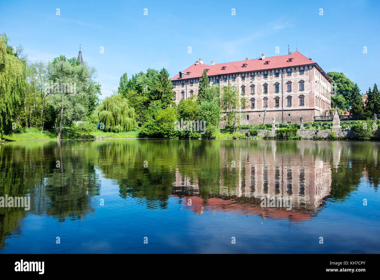 Baroque Castle Libochovice, Northern Bohemia, Czech Republic, Europe ...