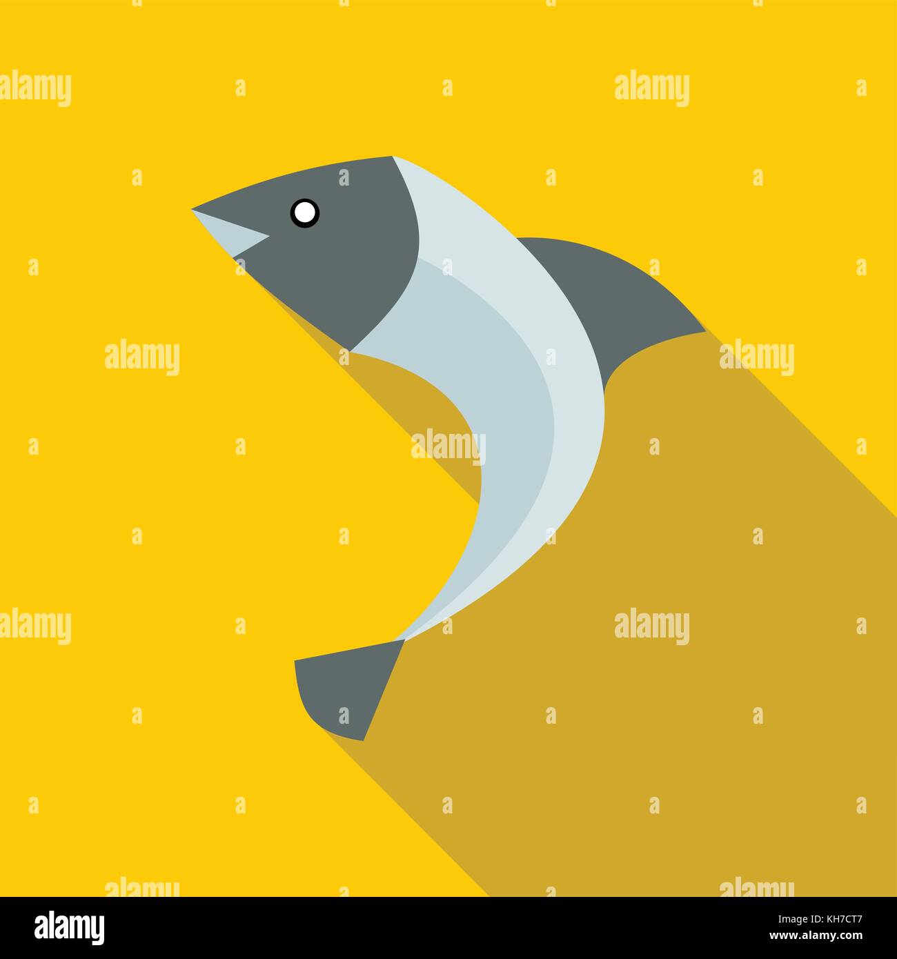 Fish icon, flat style Stock Vector Image & Art - Alamy