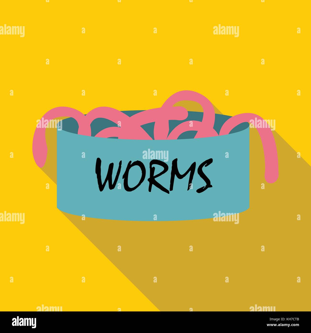 Worms icon, flat style Stock Vector Image & Art - Alamy