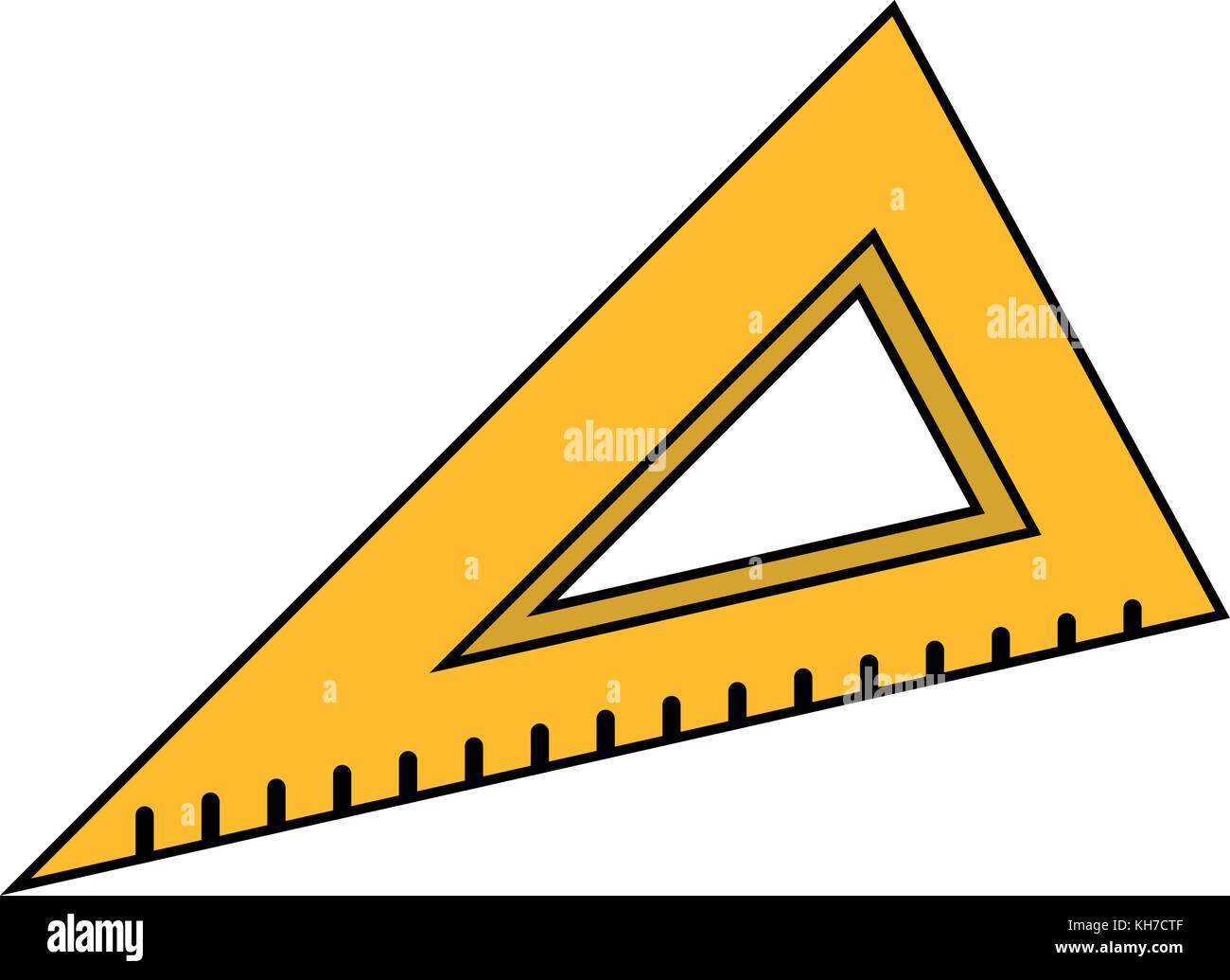 School triangle ruler Stock Vector Image & Art - Alamy