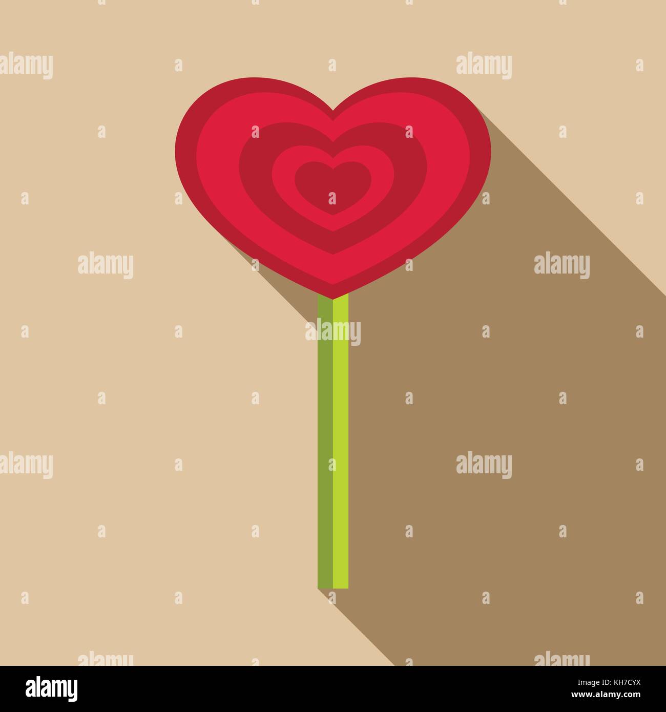 Heart candy icon, flat style Stock Vector Image & Art - Alamy
