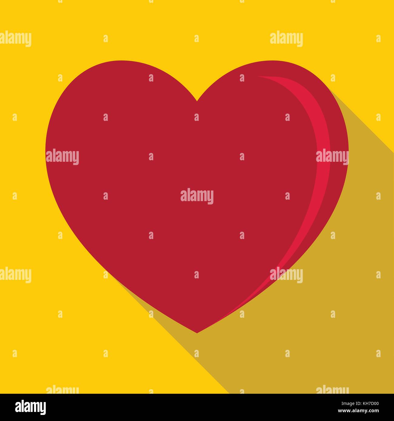 Big heart icon, flat style Stock Vector Image & Art - Alamy