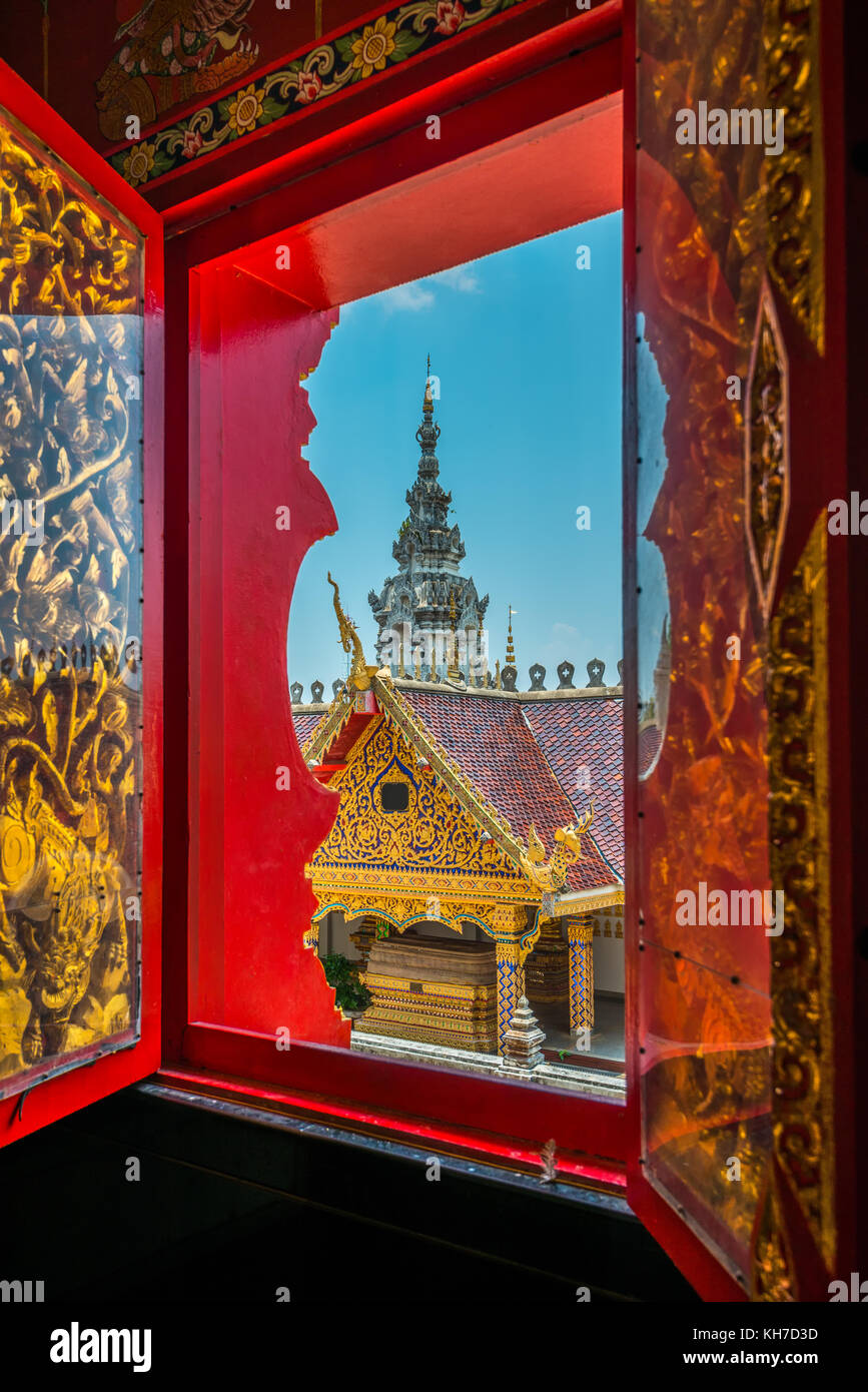 Beautiful wooden windows thai hi-res stock photography and images - Alamy