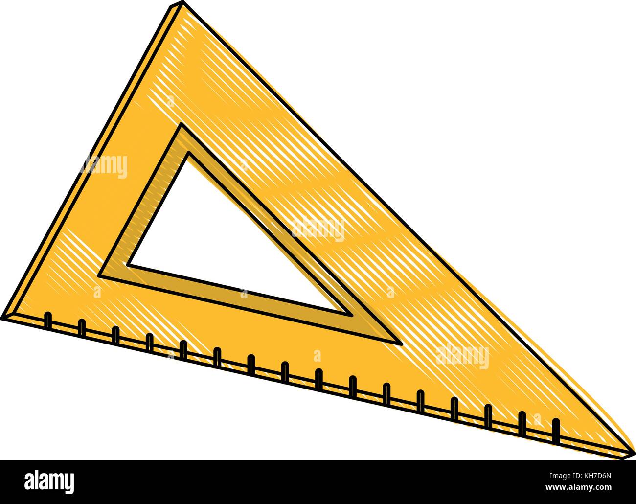 School triangle ruler Stock Vector Image & Art - Alamy