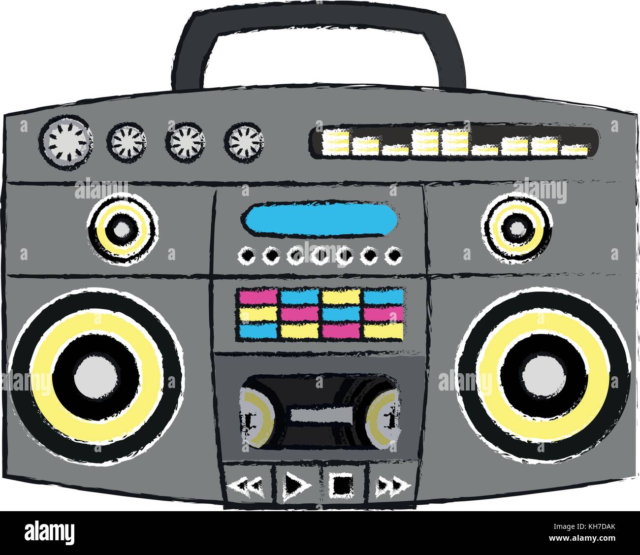 90s radio stereo Stock Vector Image & Art - Alamy