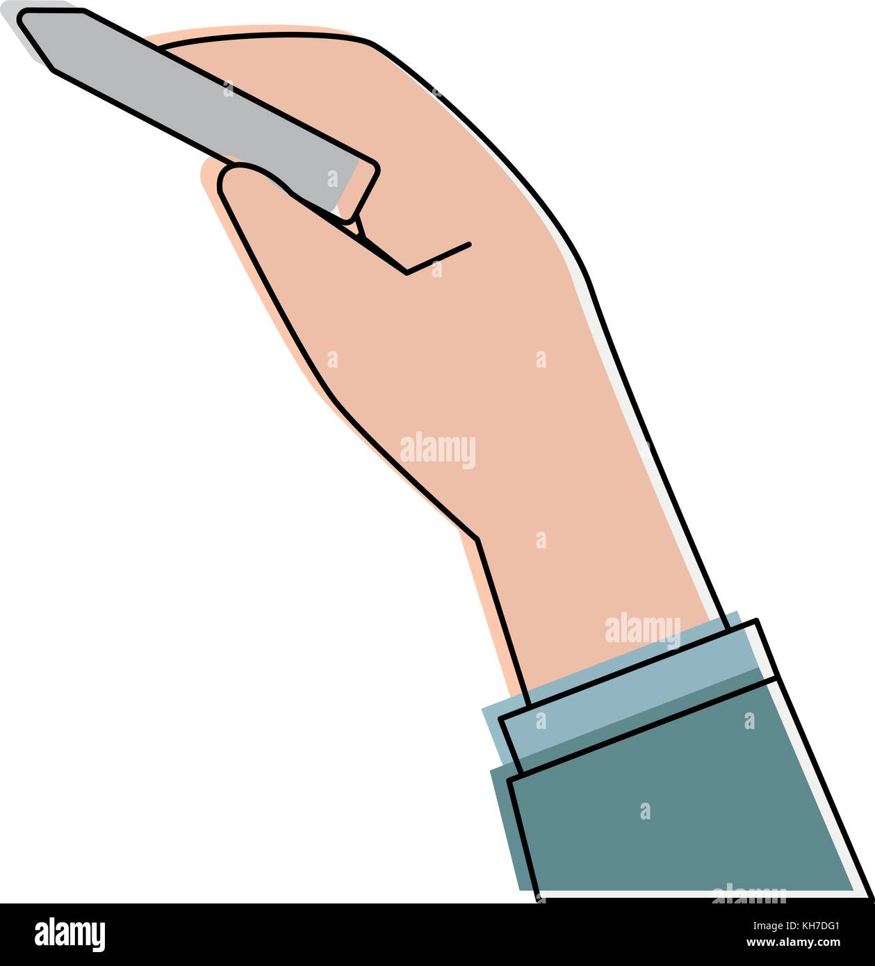 Copy hand with chalk Stock Vector Images - Alamy