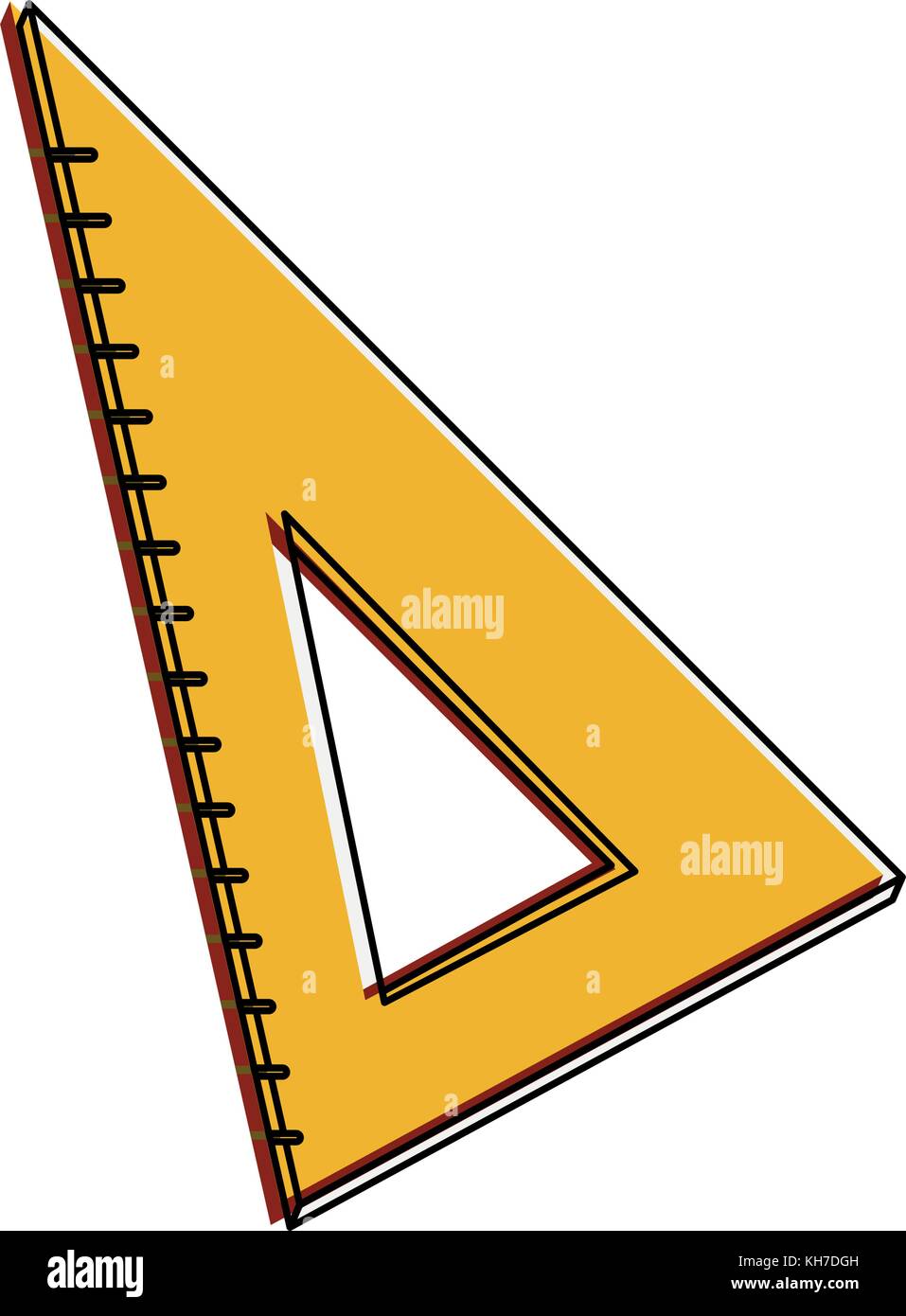 School triangle ruler Stock Vector Image & Art - Alamy