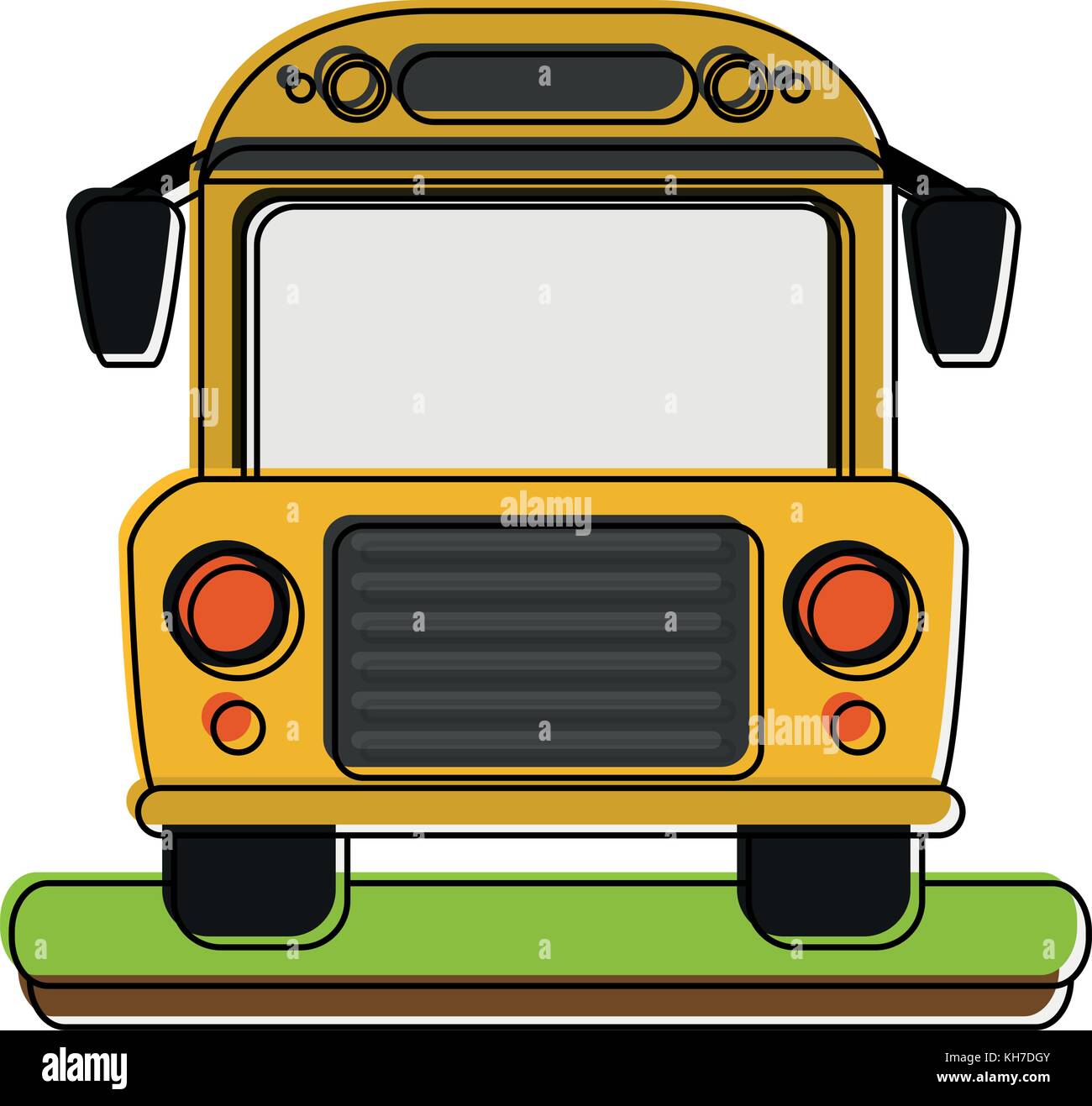 School bus frontview Stock Vector Image & Art - Alamy