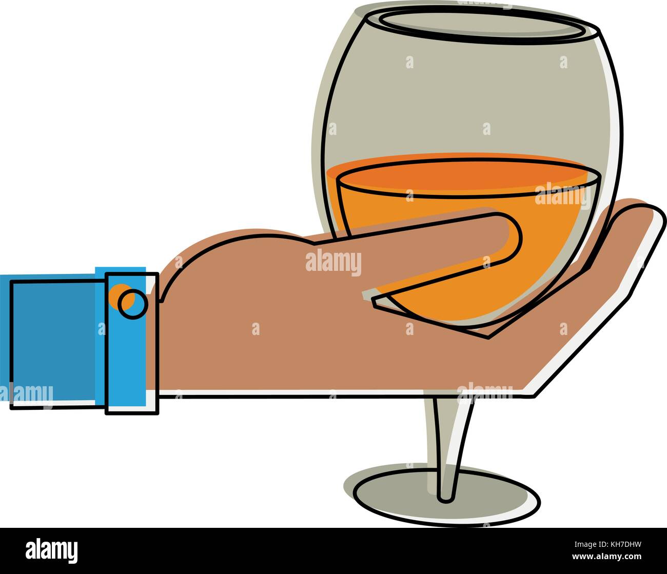 Hand holding wine cup Stock Vector Image & Art - Alamy