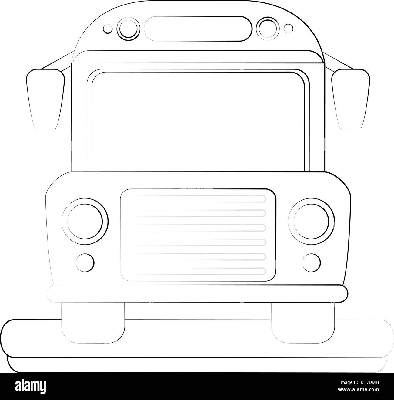 Front Of School Bus Drawing