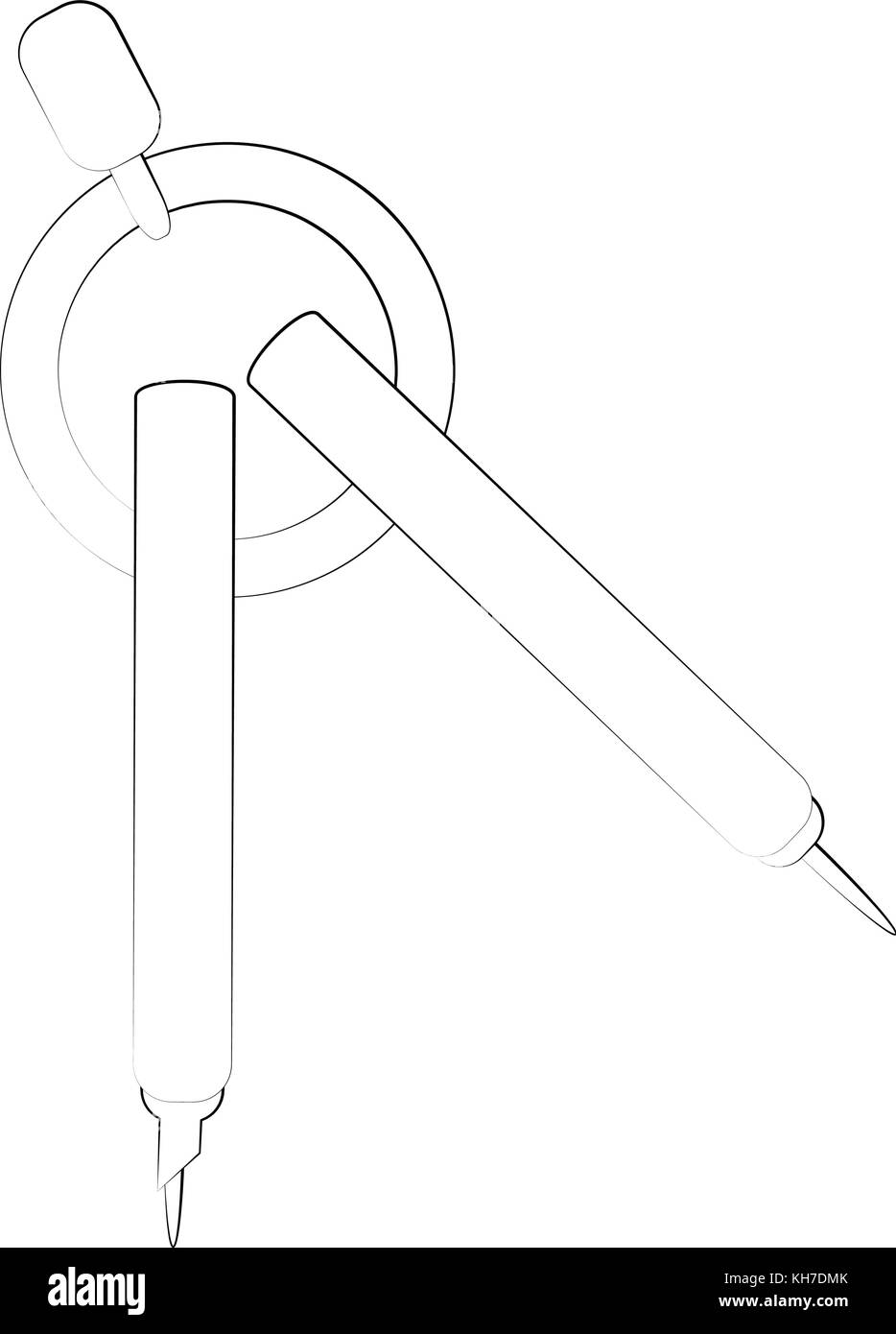 Compass geometric tool Stock Vector Image & Art - Alamy