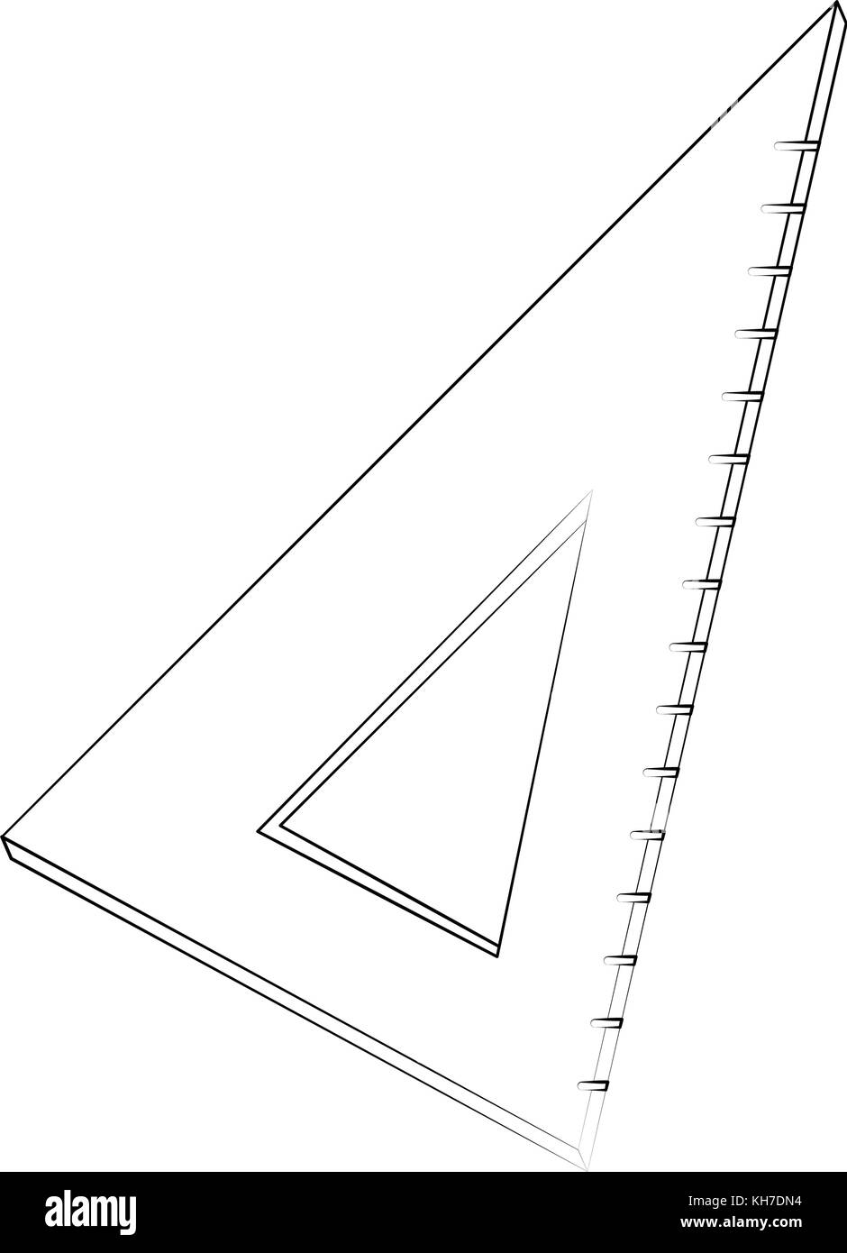 School triangle ruler Stock Vector Image & Art - Alamy