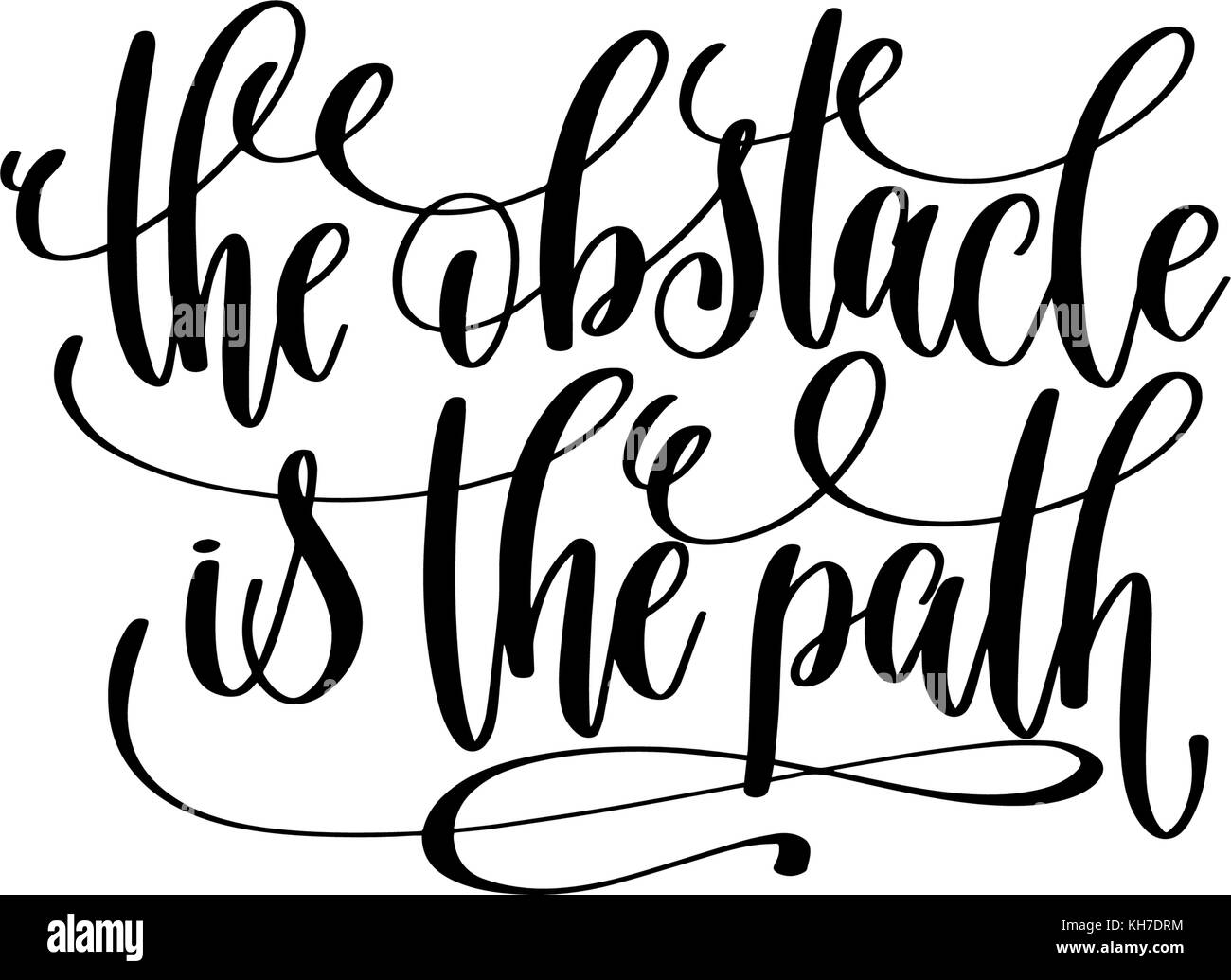 The obstacle is the path Stock Vector Images - Alamy