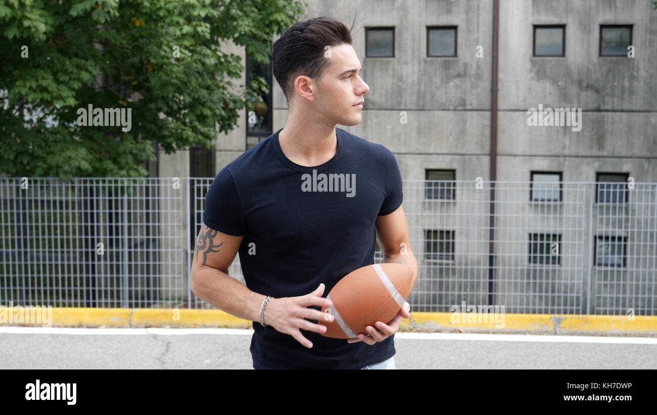 Football challenge man hi-res stock photography and images - Alamy