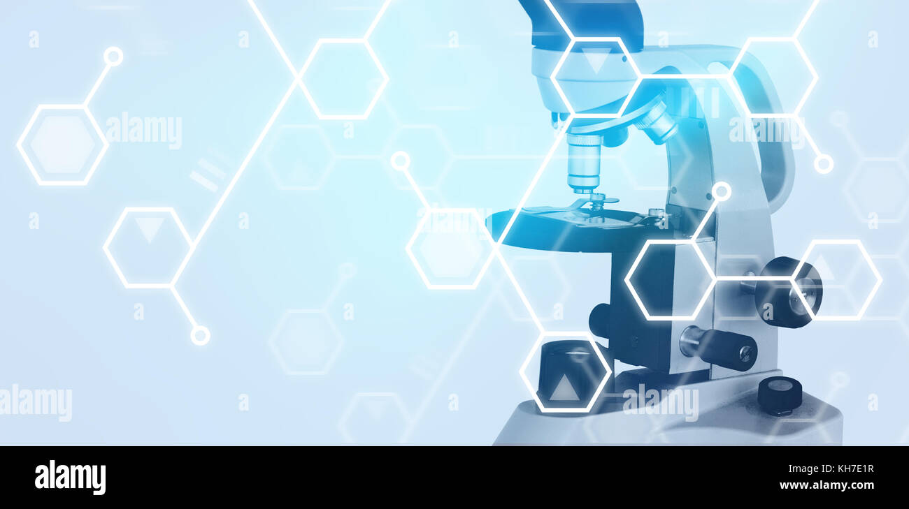 Microscope in laboratory Stock Photo - Alamy