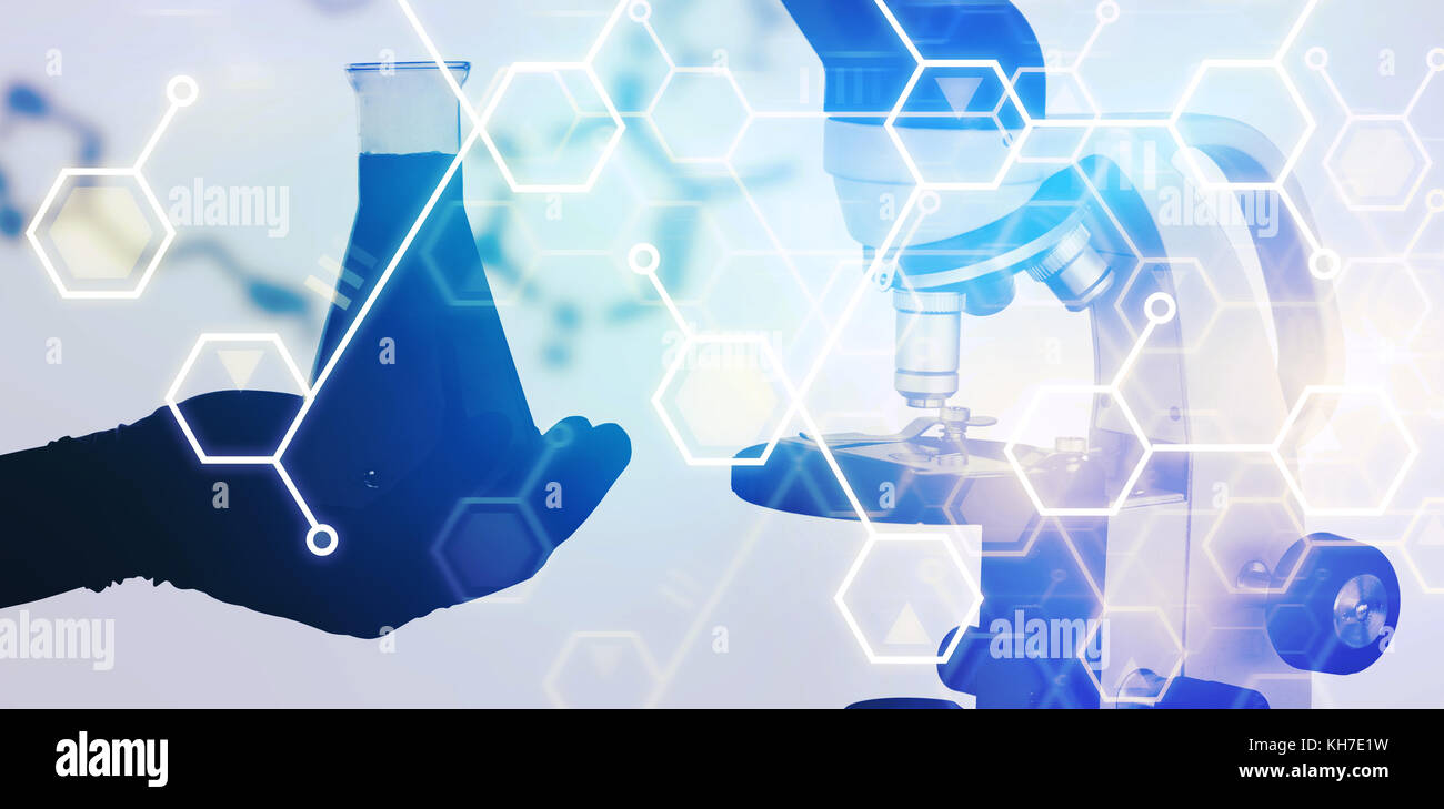 Background of Scientist working in laboratory Stock Photo - Alamy