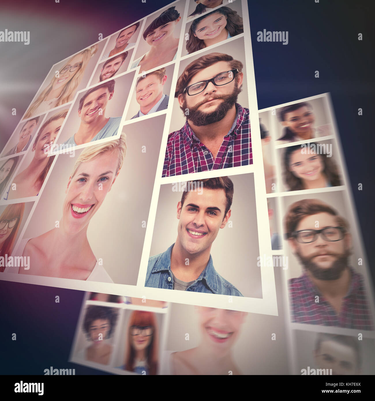 People collage portrait 4x4 Stock Photo - Alamy