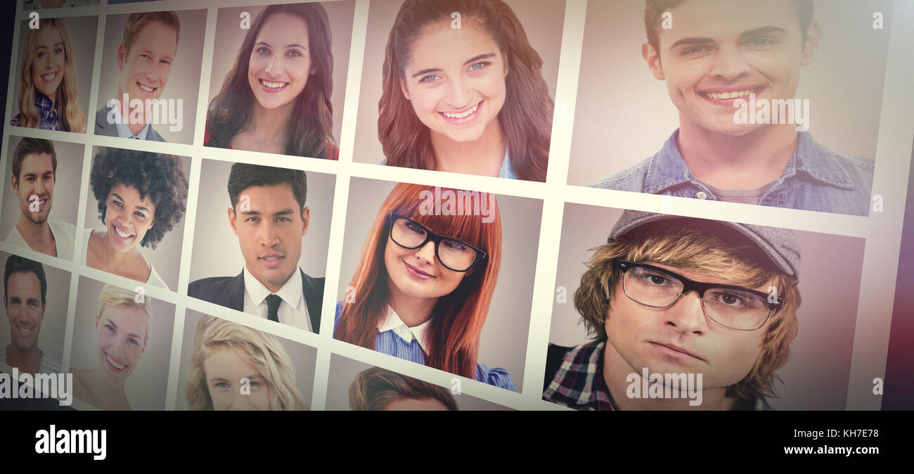 People collage portrait 5x5 Stock Photo - Alamy