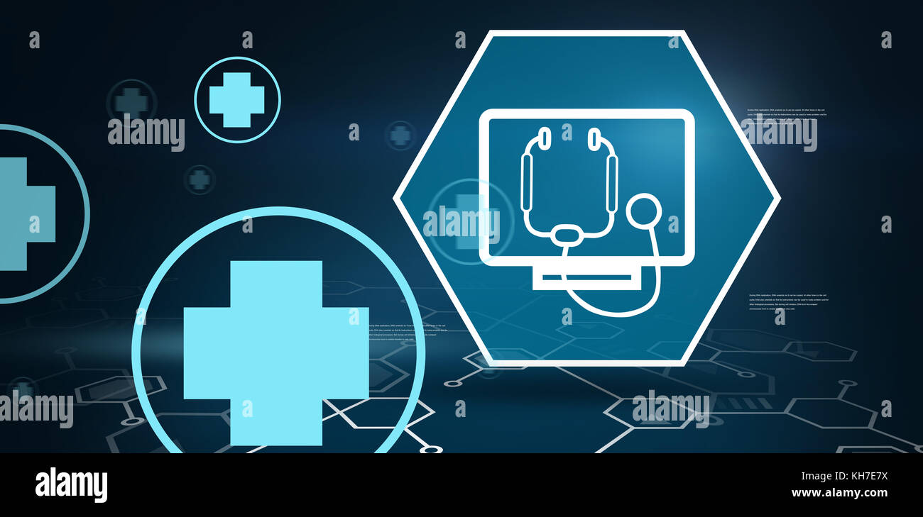 Digital background with emergency sign Stock Photo - Alamy