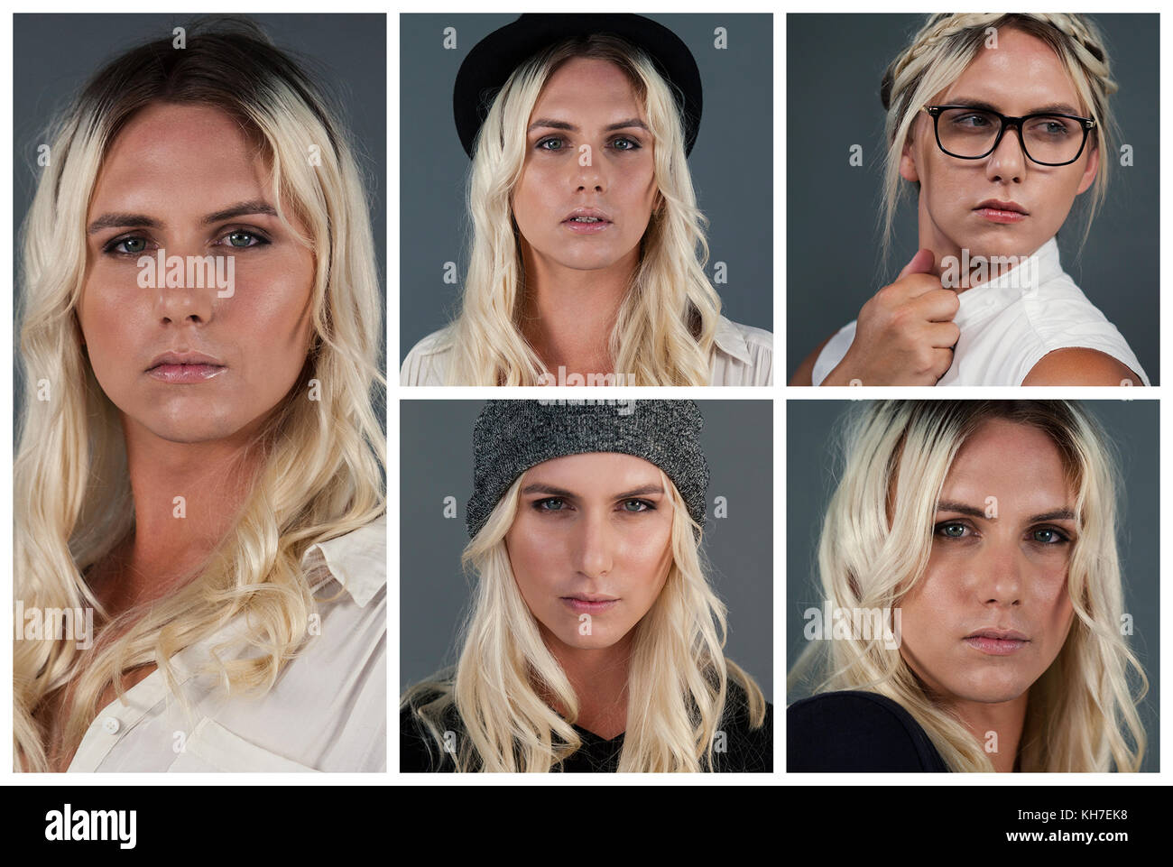 People collage portrait single 5 Stock Photo - Alamy