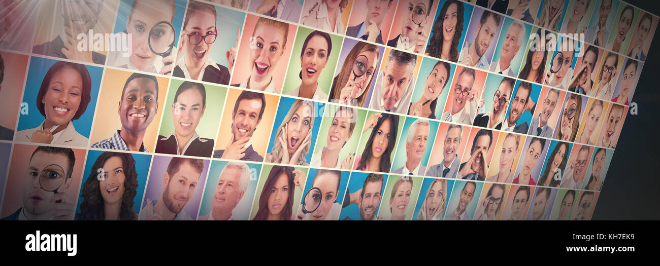 People collage portrait very wide Stock Photo - Alamy