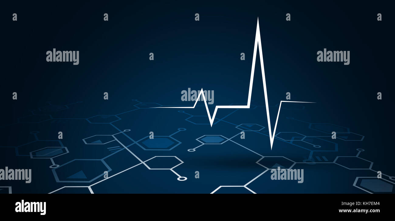 Digital background with heart movement sign Stock Photo - Alamy