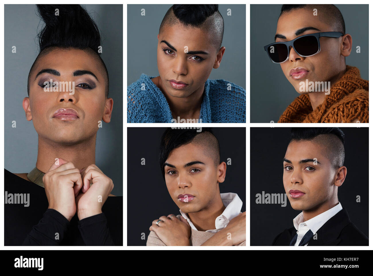 People collage portrait single 5 Stock Photo - Alamy