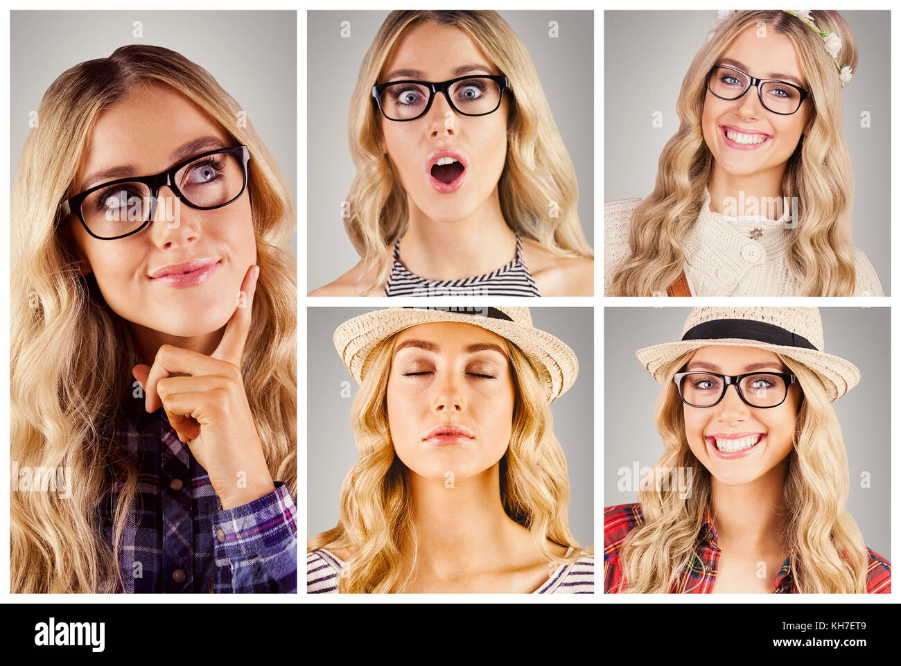 People collage portrait single 5 Stock Photo - Alamy