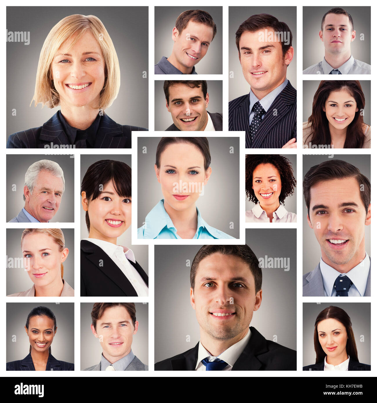 People collage portrait 4x4 Stock Photo - Alamy