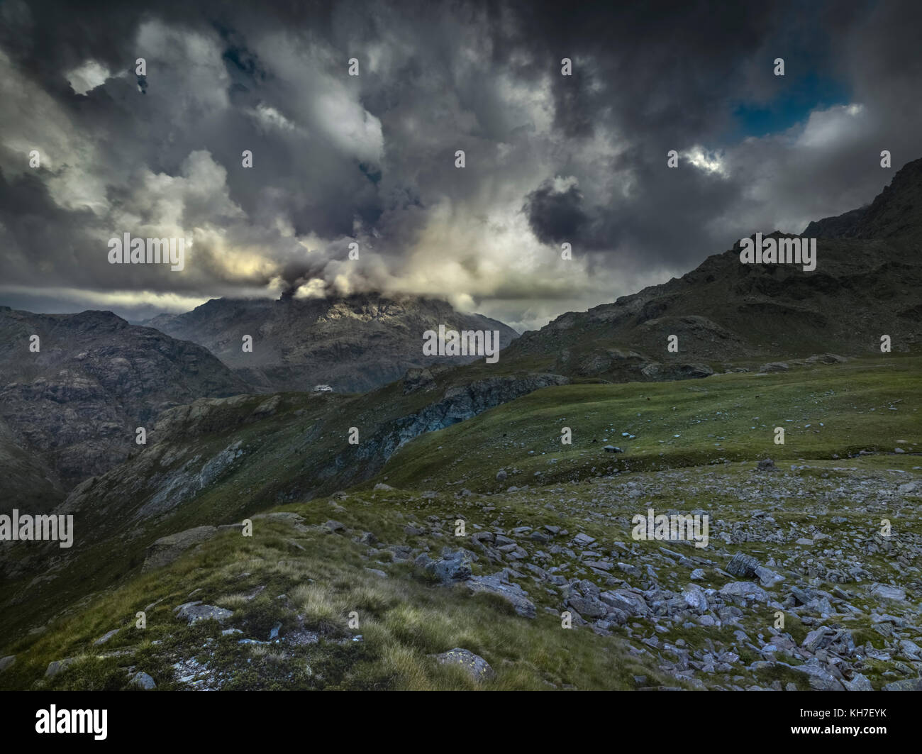 Mountain valley, tourism, travel, Alps Stock Photo - Alamy