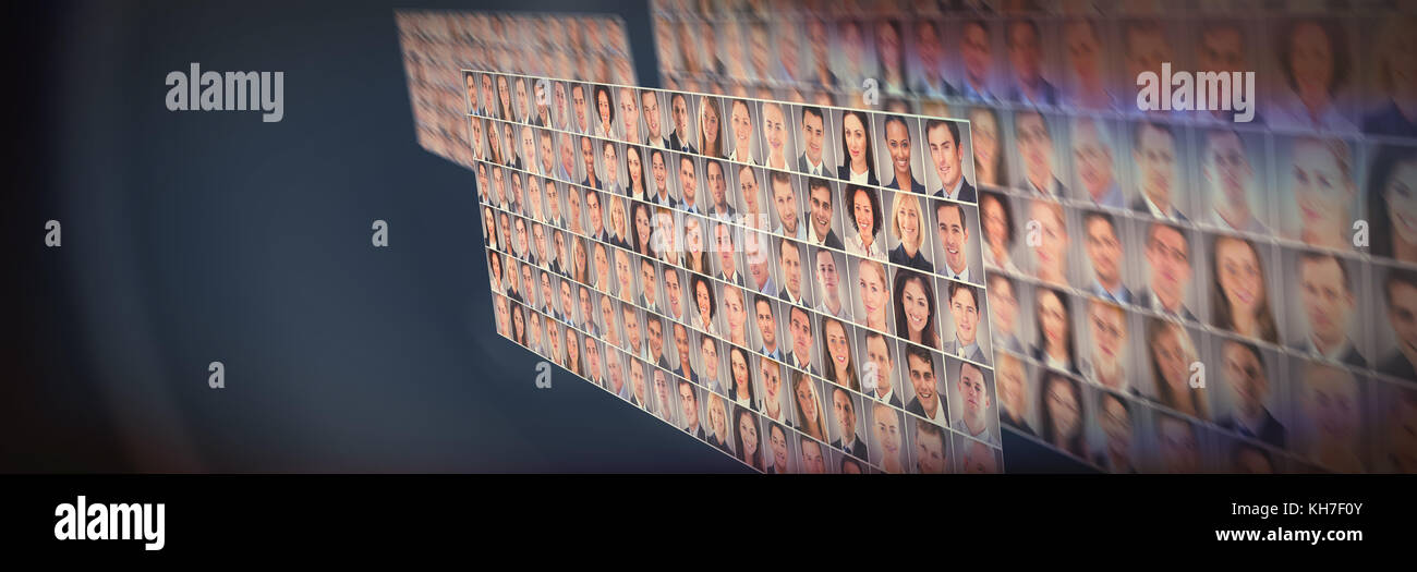 People collage portrait very wide Stock Photo - Alamy