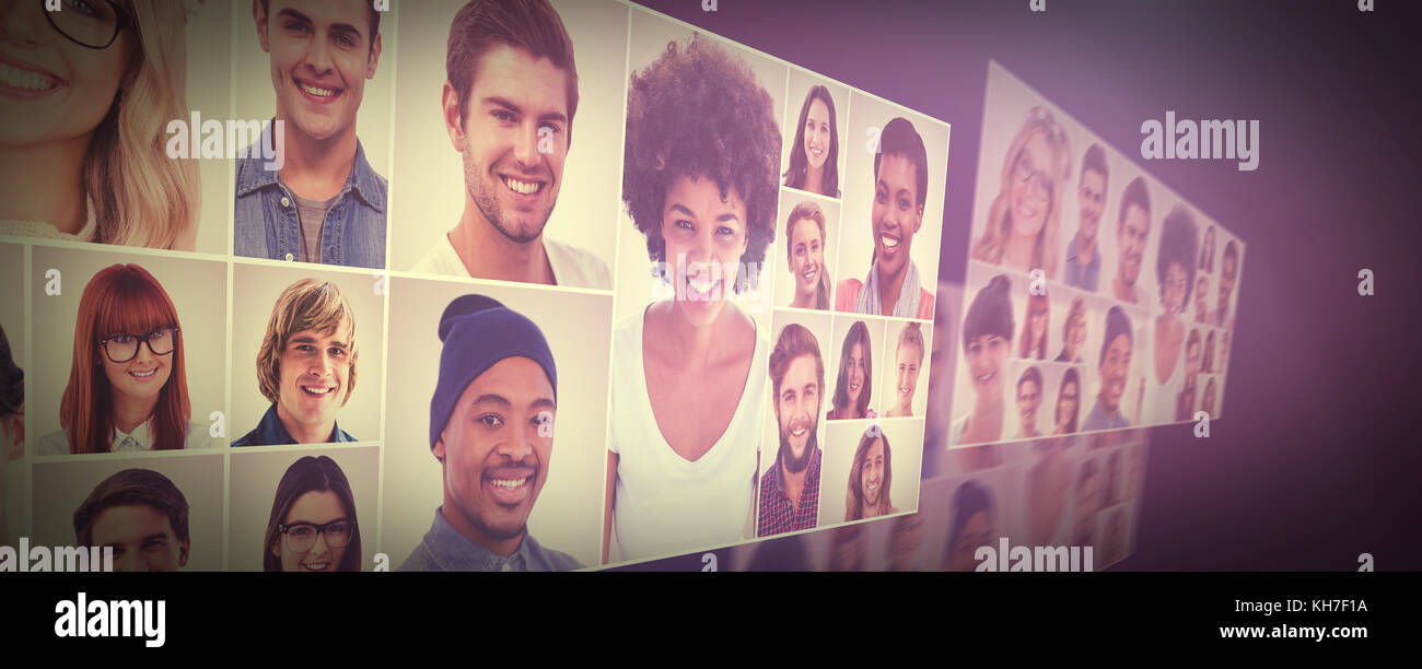 People collage portrait 6x2 Stock Photo - Alamy