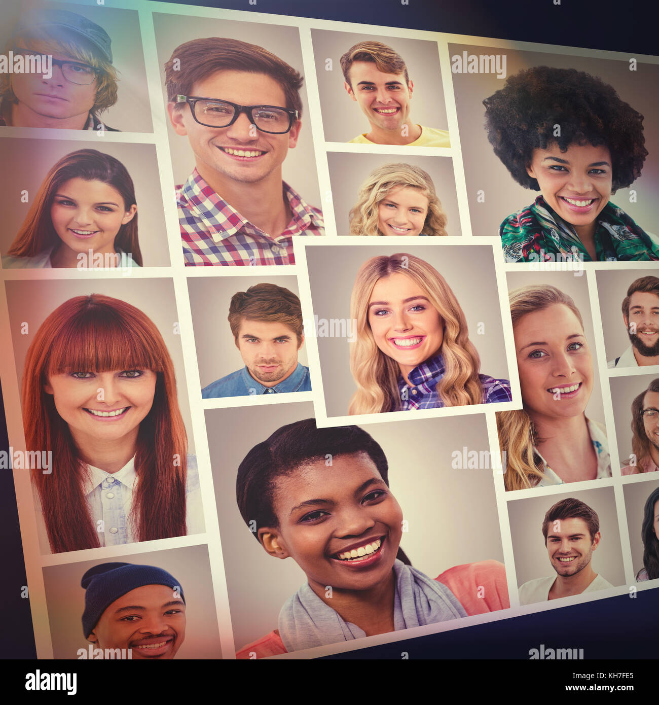 People collage portrait 4x4 Stock Photo - Alamy
