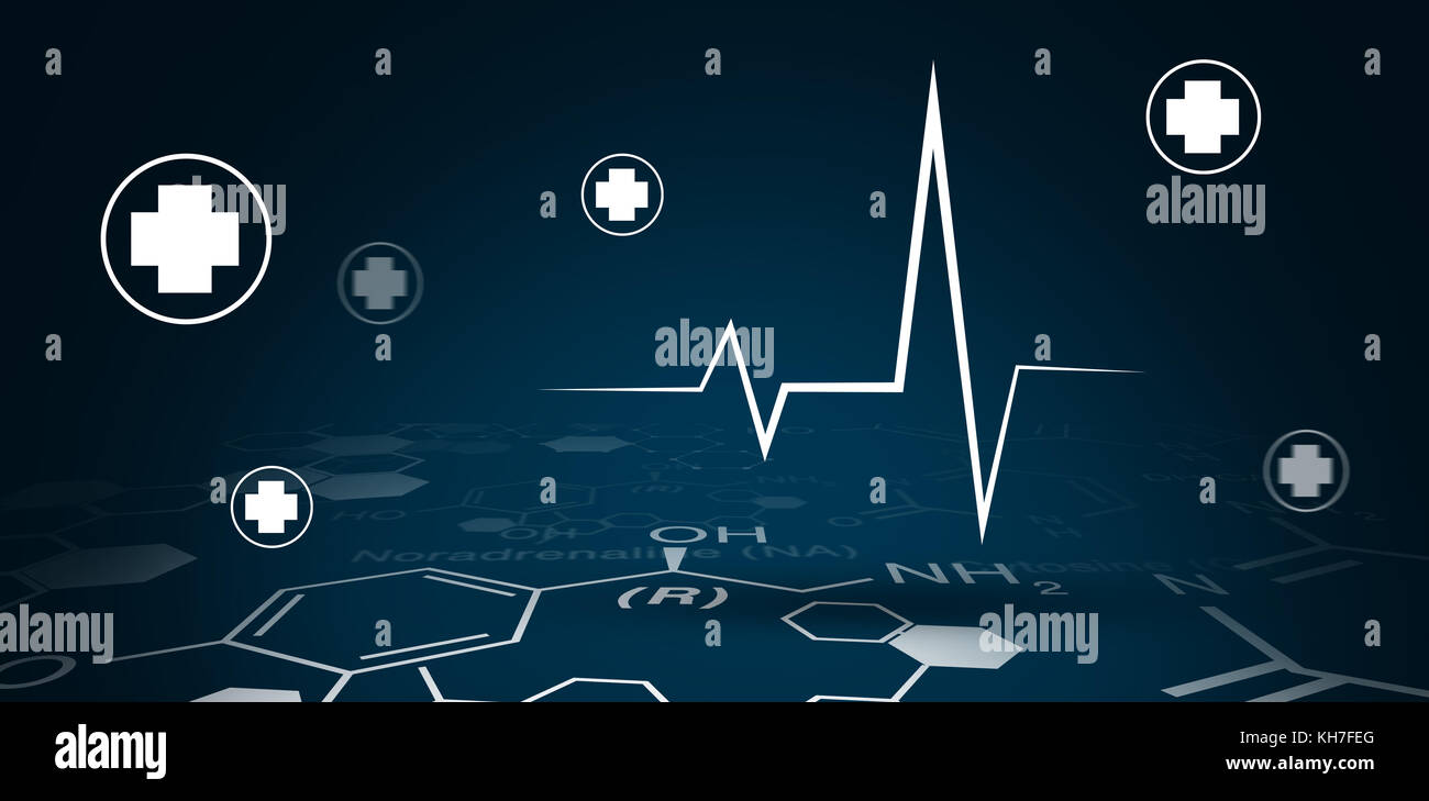 Digital background with emergency sign and chemical Stock Photo - Alamy