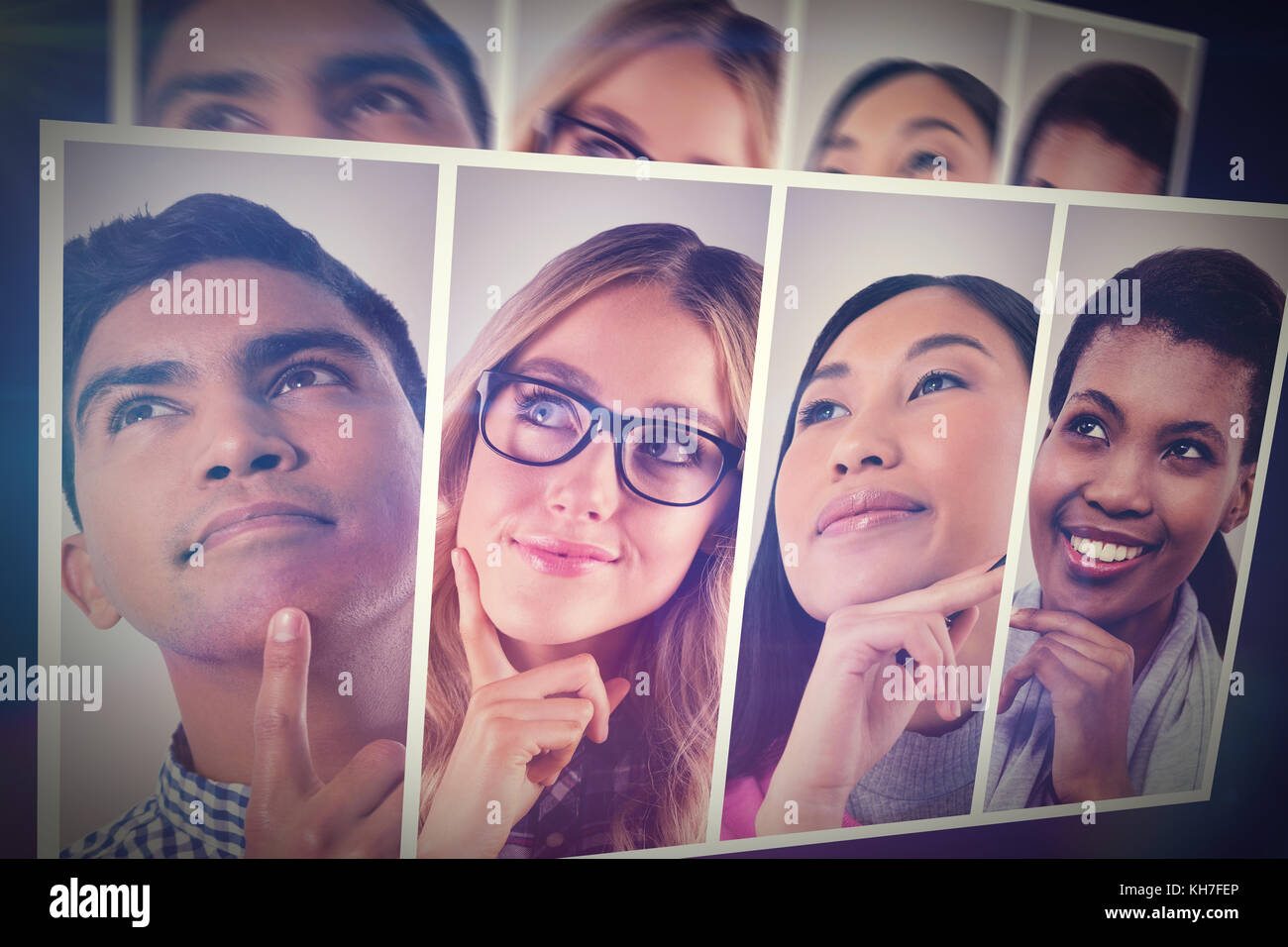 People collage portrait Stock Photo - Alamy