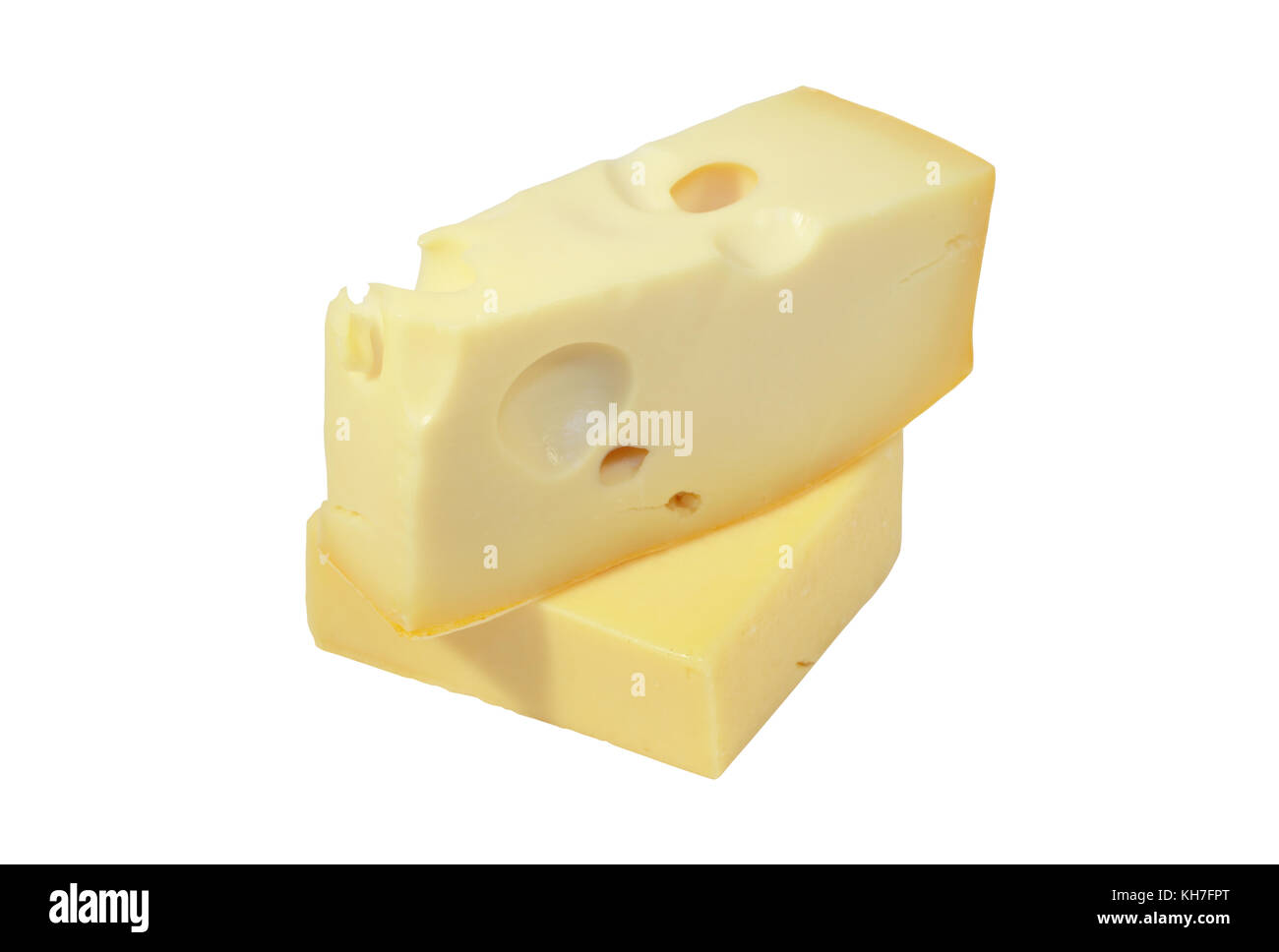 A cheese isolated on a white background. Clipping path is included ...