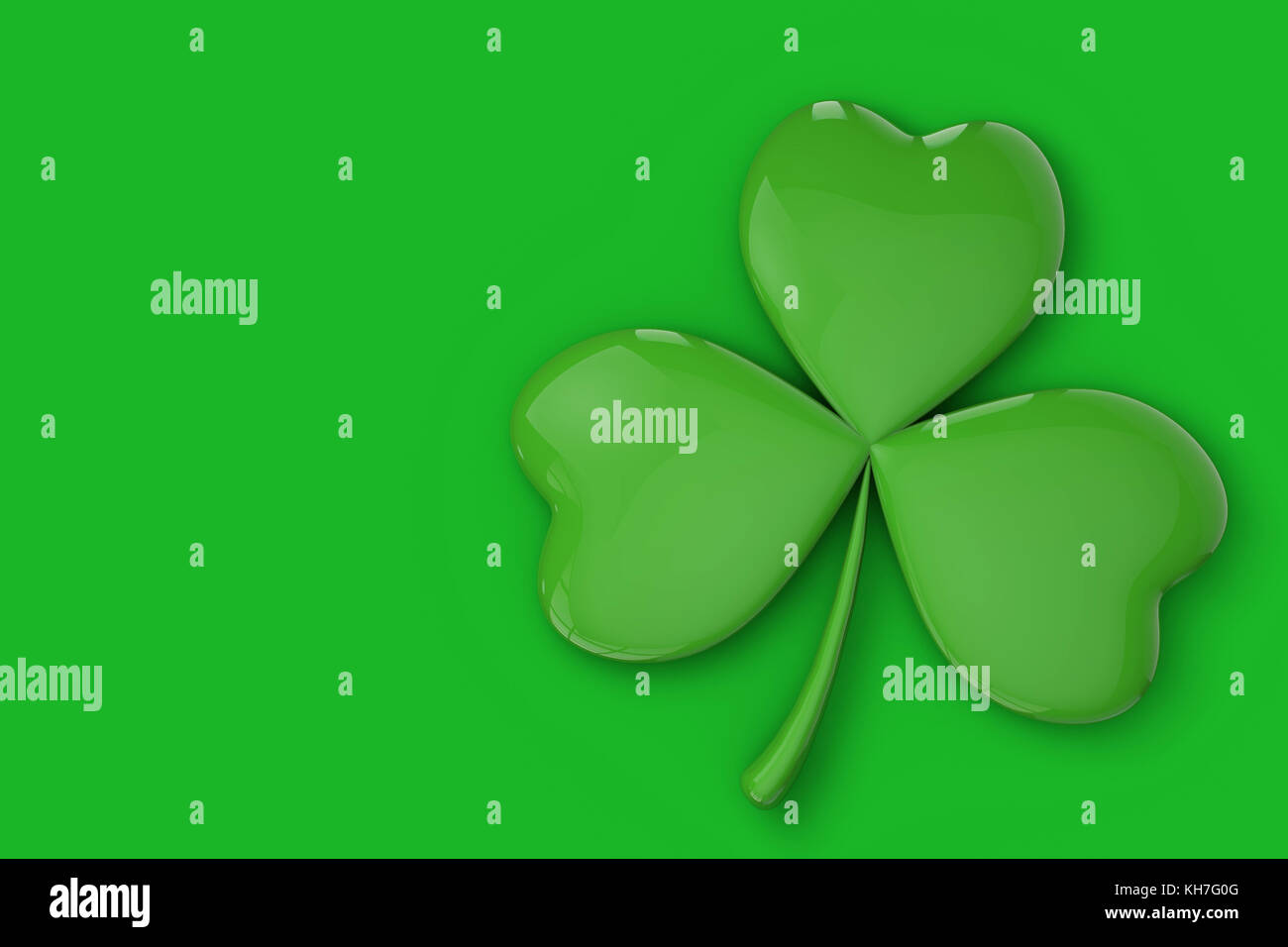 St Patrick's day Irish shamrock clover background. 3D rendering Stock Photo - Alamy