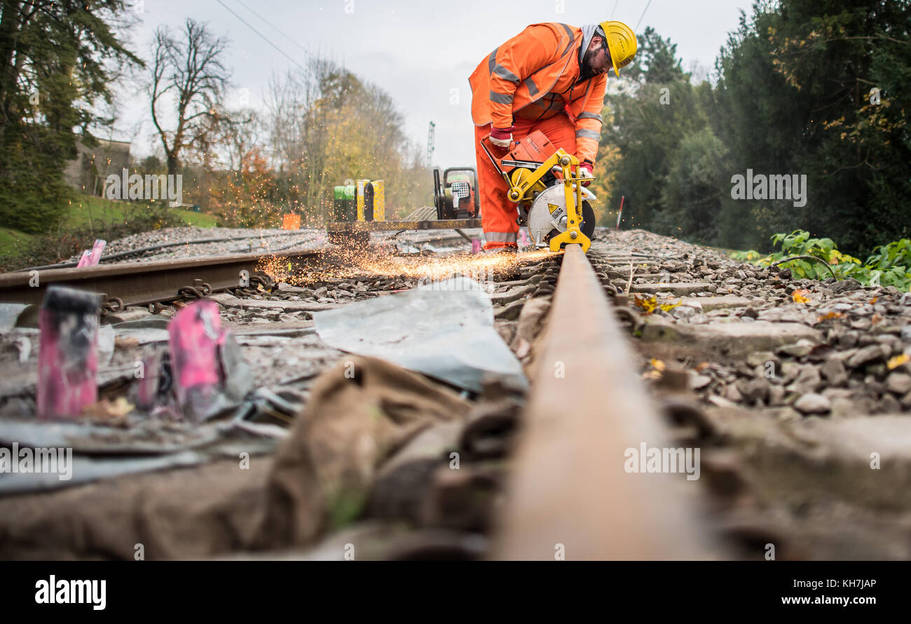 Railway line blocked hi-res stock photography and images - Alamy