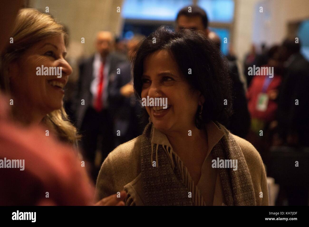 Paris, France. 14th Nov, 2017. UNESCO, the Culture Minister of Bahrain ...