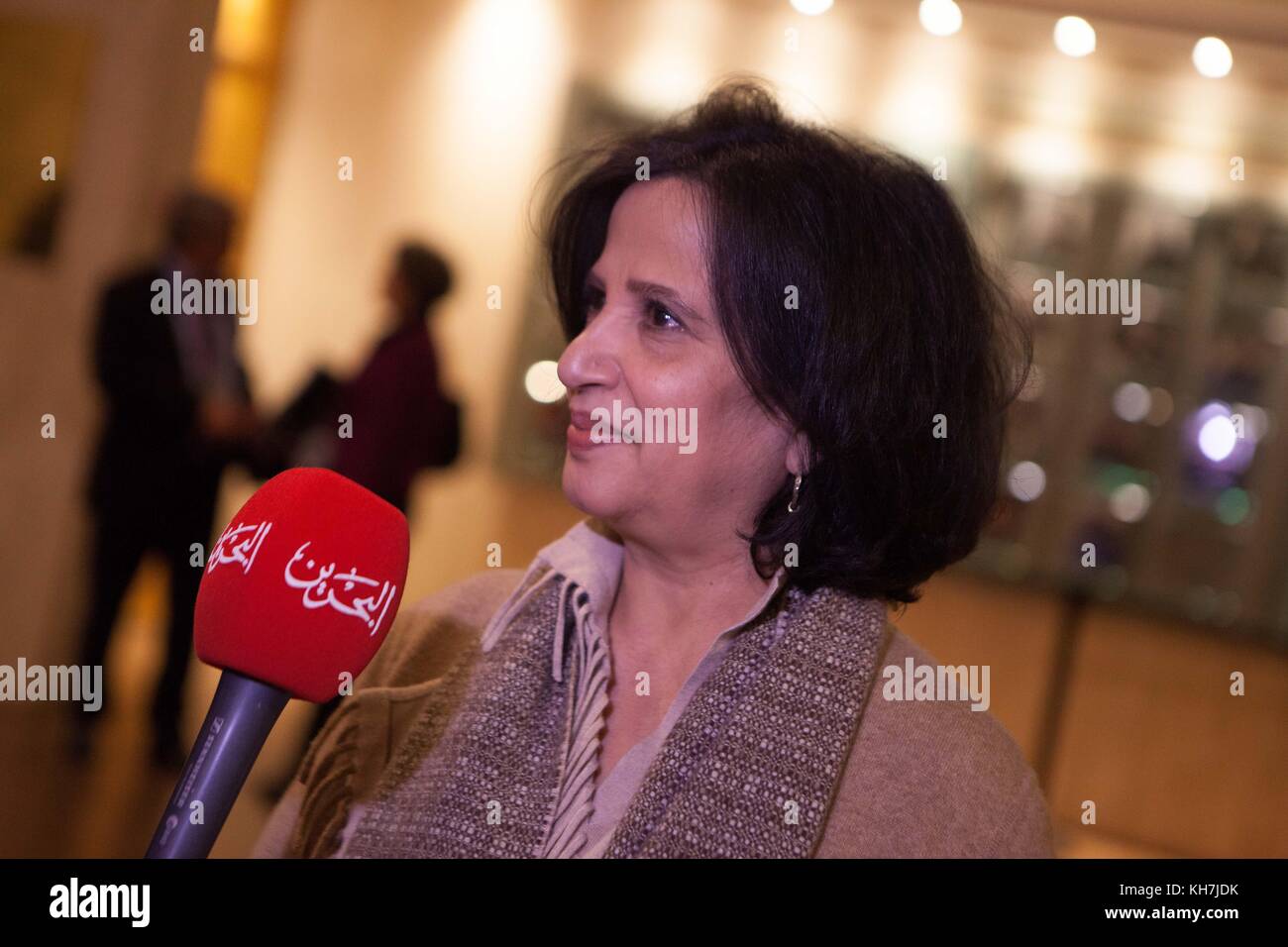 Paris, France. 14th Nov, 2017. UNESCO, the Culture Minister of Bahrain ...