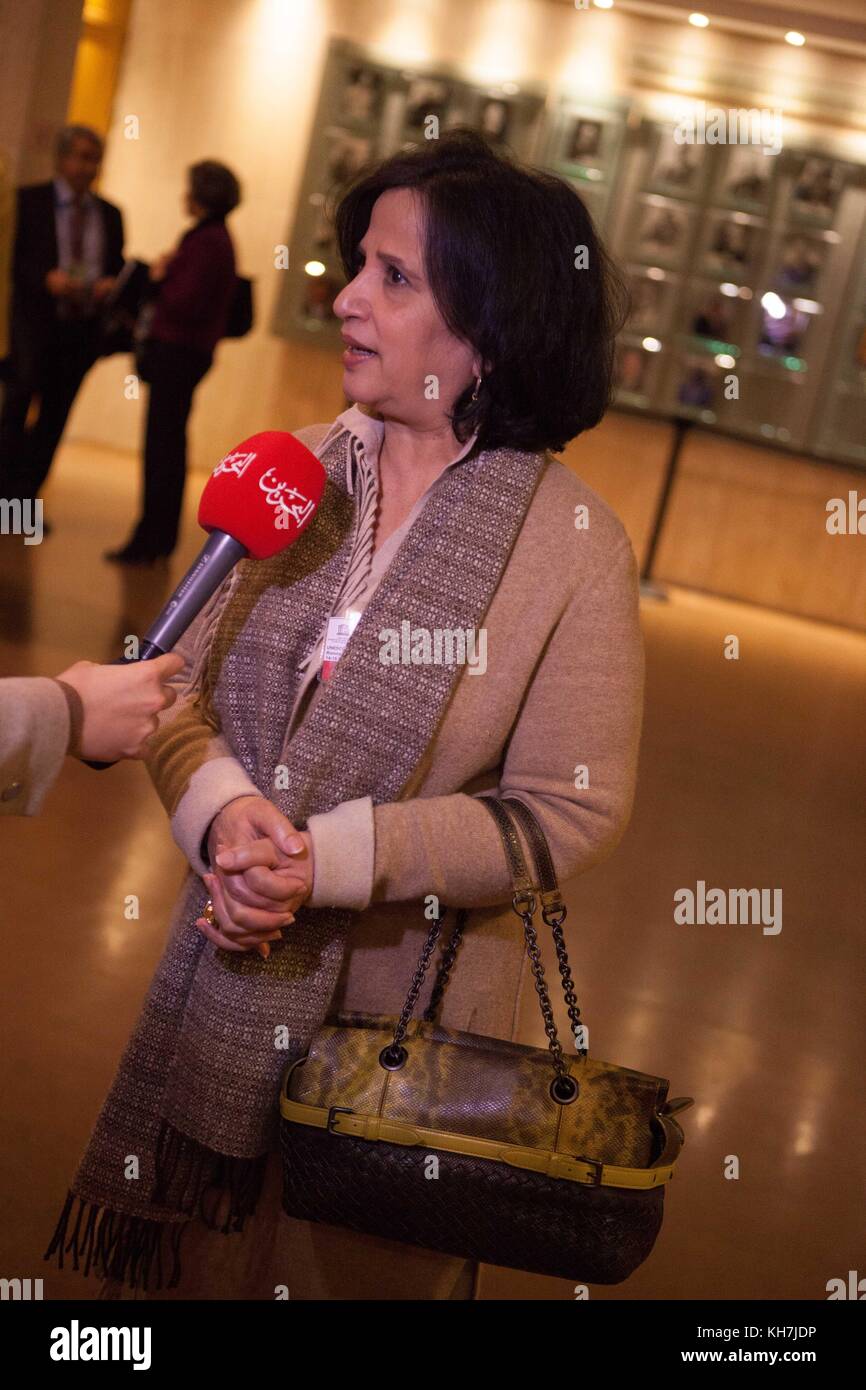 Paris, France. 14th Nov, 2017. UNESCO, the Culture Minister of Bahrain ...