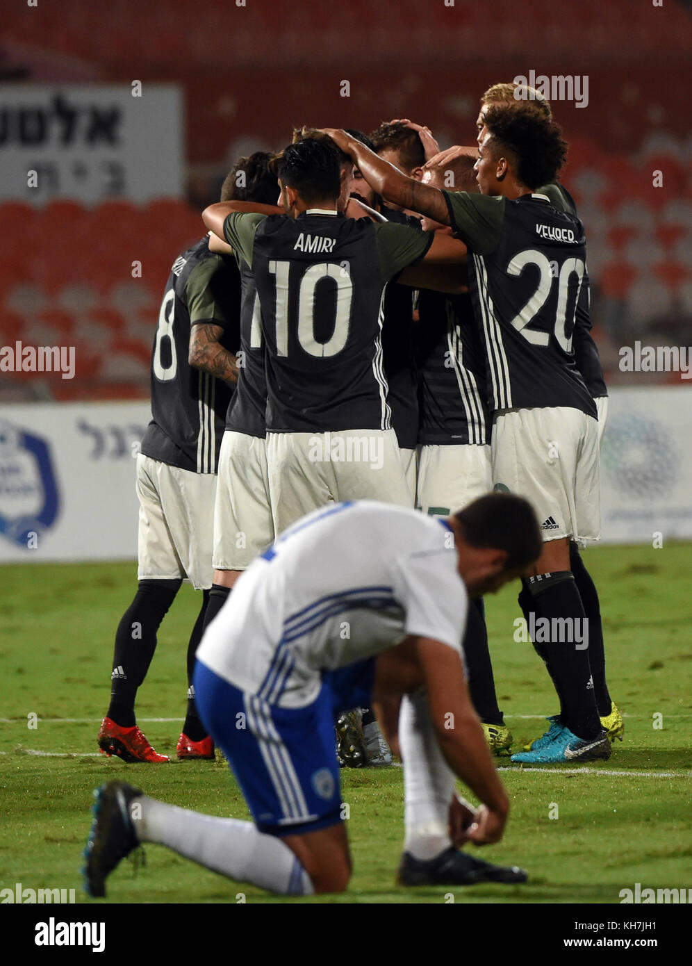 Tel Aviv, Israel. 14th Nov, 2017. The German team is celebrating the ...