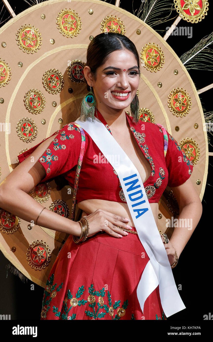 Tokyo, Japan. 14th November, 2017. Miss India Ankita Kumari walks down the runway during ''The ...