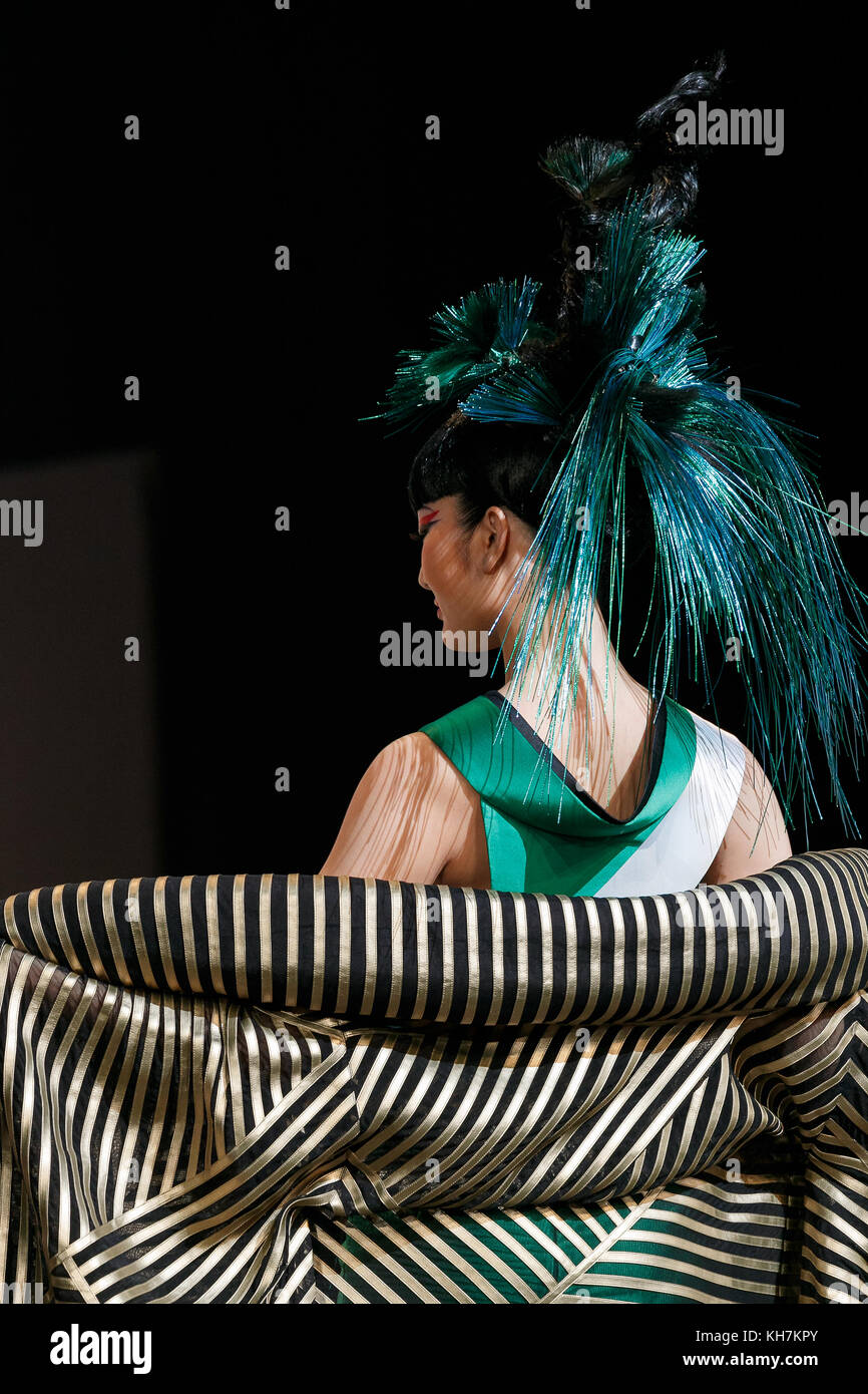 Tokyo, Japan. 14th November, 2017. Miss Japan Natsuki Tsutsui walks ...