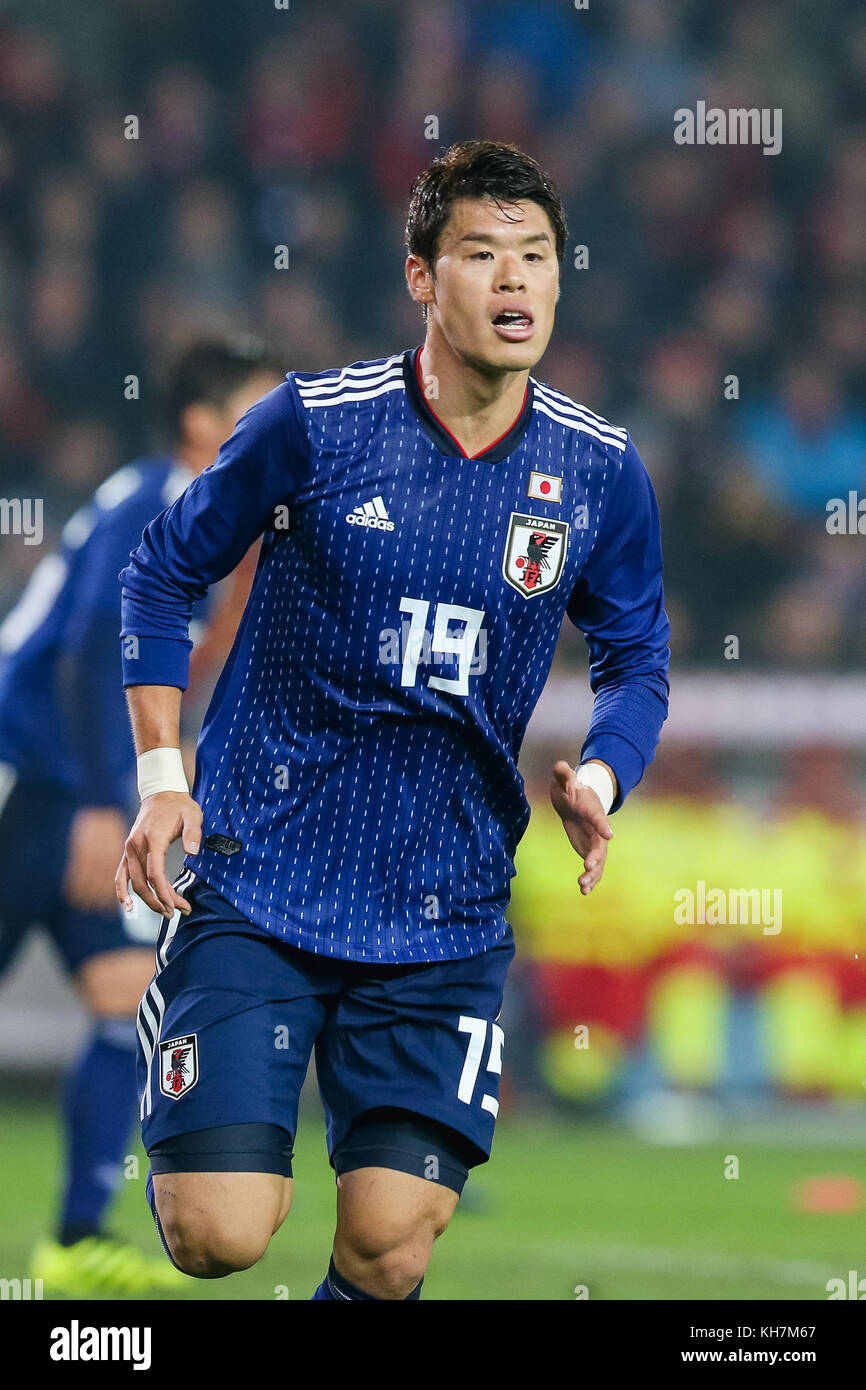 Bruges, Belgium. 14th Nov, 2017. Hiroki Sakai (JPN) Football/Soccer ...