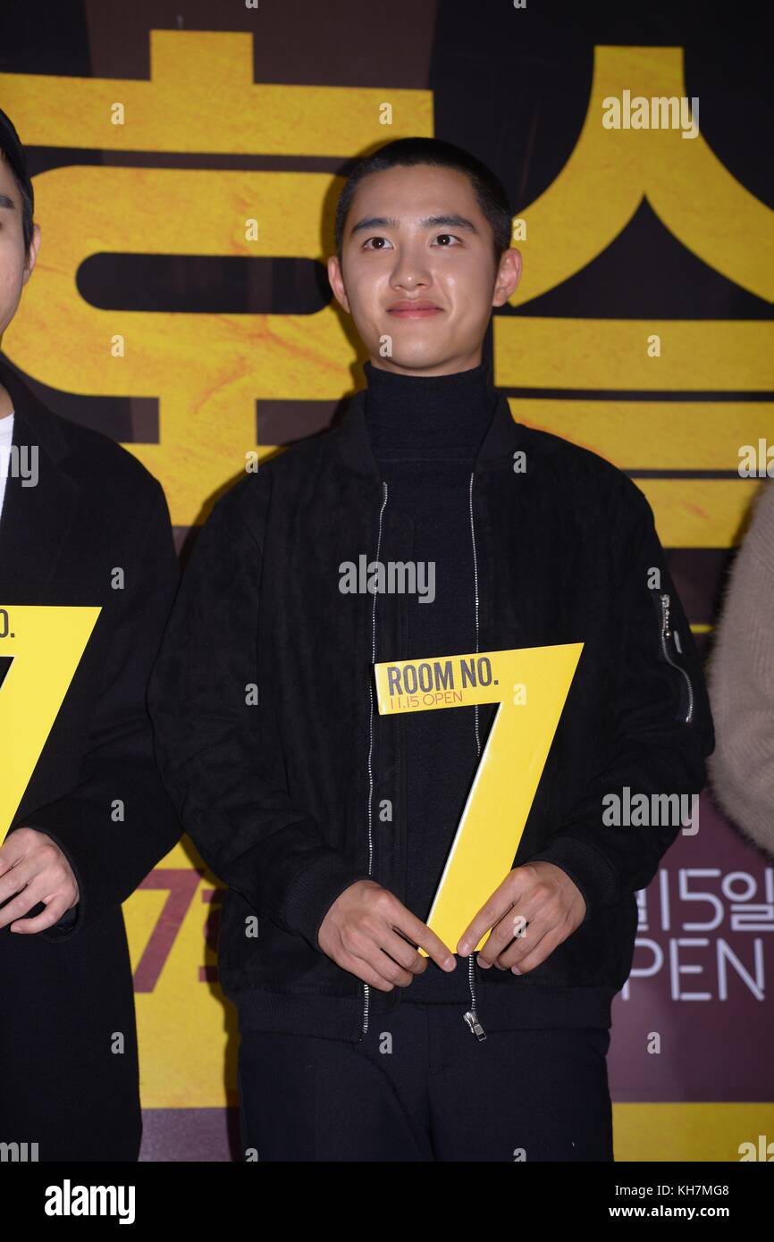 Seoul, Korea. 14th Nov, 2017. Shin Ha-kyun, Do Kyung-soo and Kim Dong ...