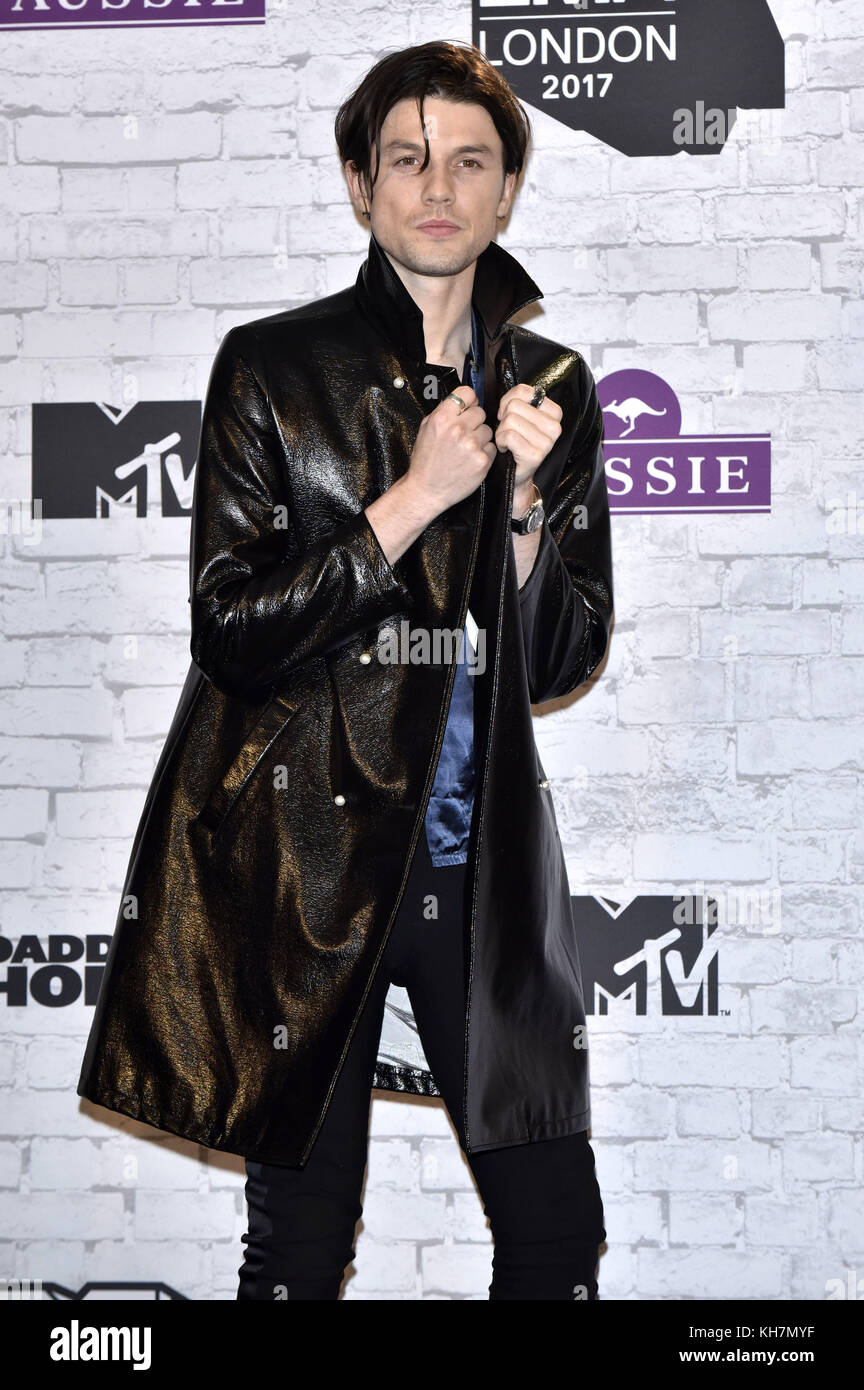 James Bay poses in the winner's room during the MTV European Music ...