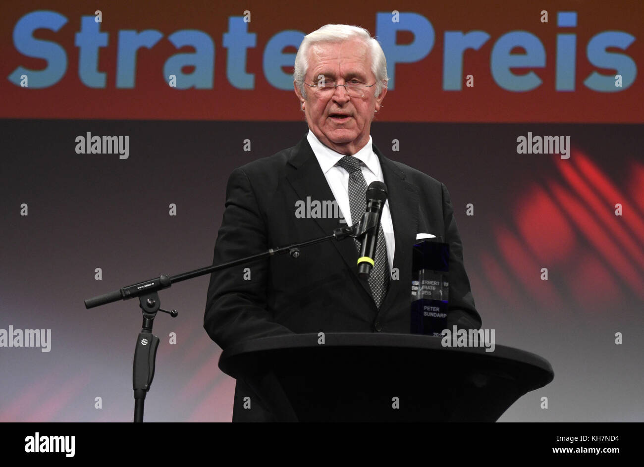 Film distributor Peter Sundarp giving thanks for his being awarded the ...