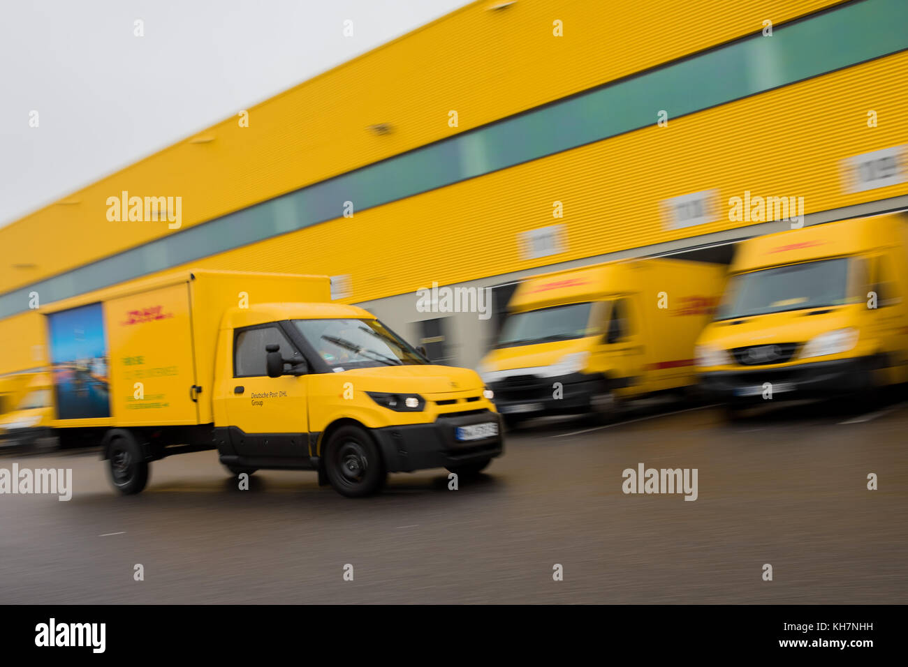 A German Post DHL StreetScooter Work L electric vehicle pictured in ...