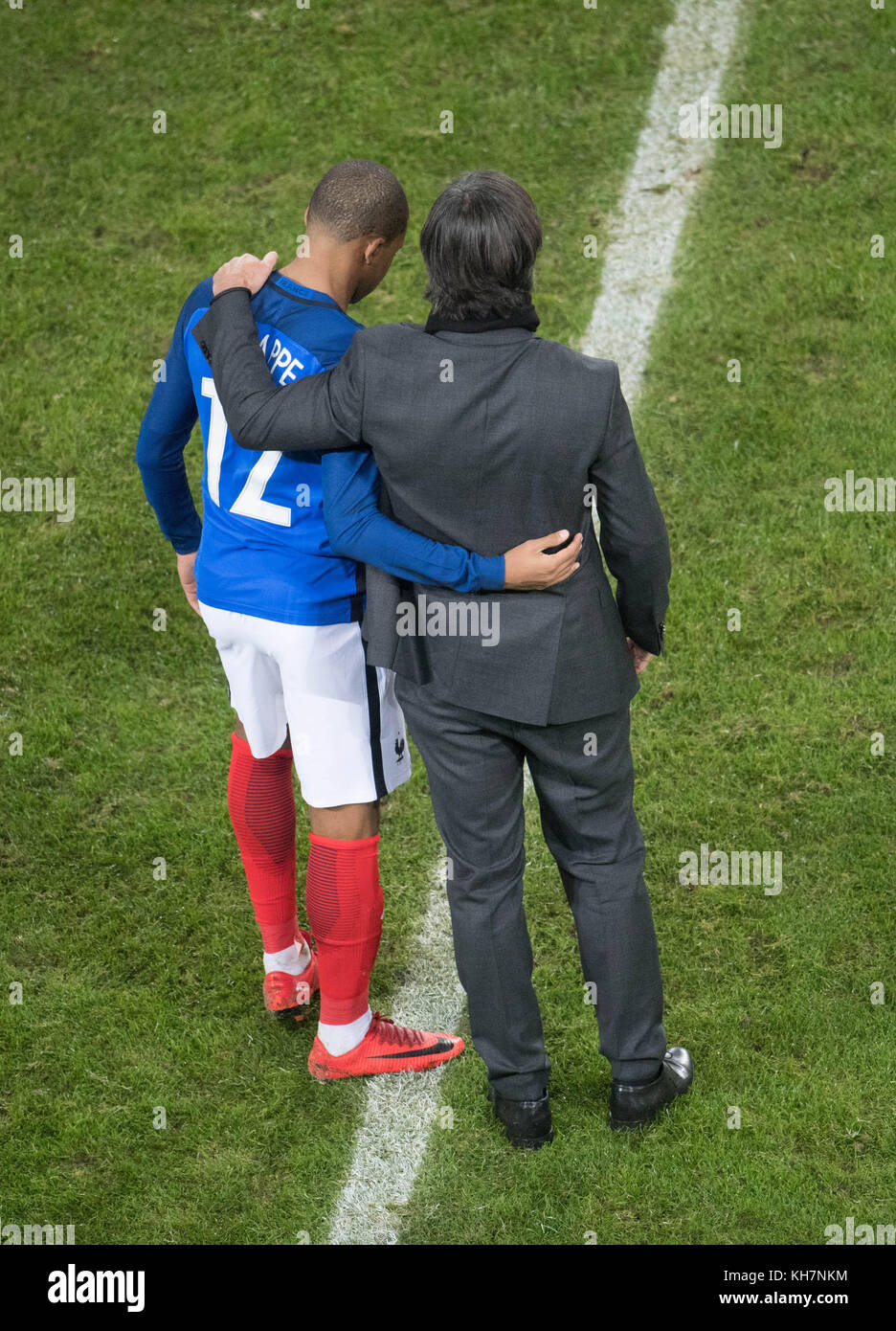Cologne, Germany. 14th Nov, 2017. Germany head coach Joachim Low (L ...